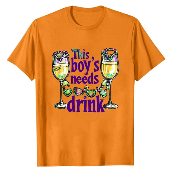 Awdenio Men's T-shirts Mardi Gras Shirts Carnival Graphic Tshirt New ...