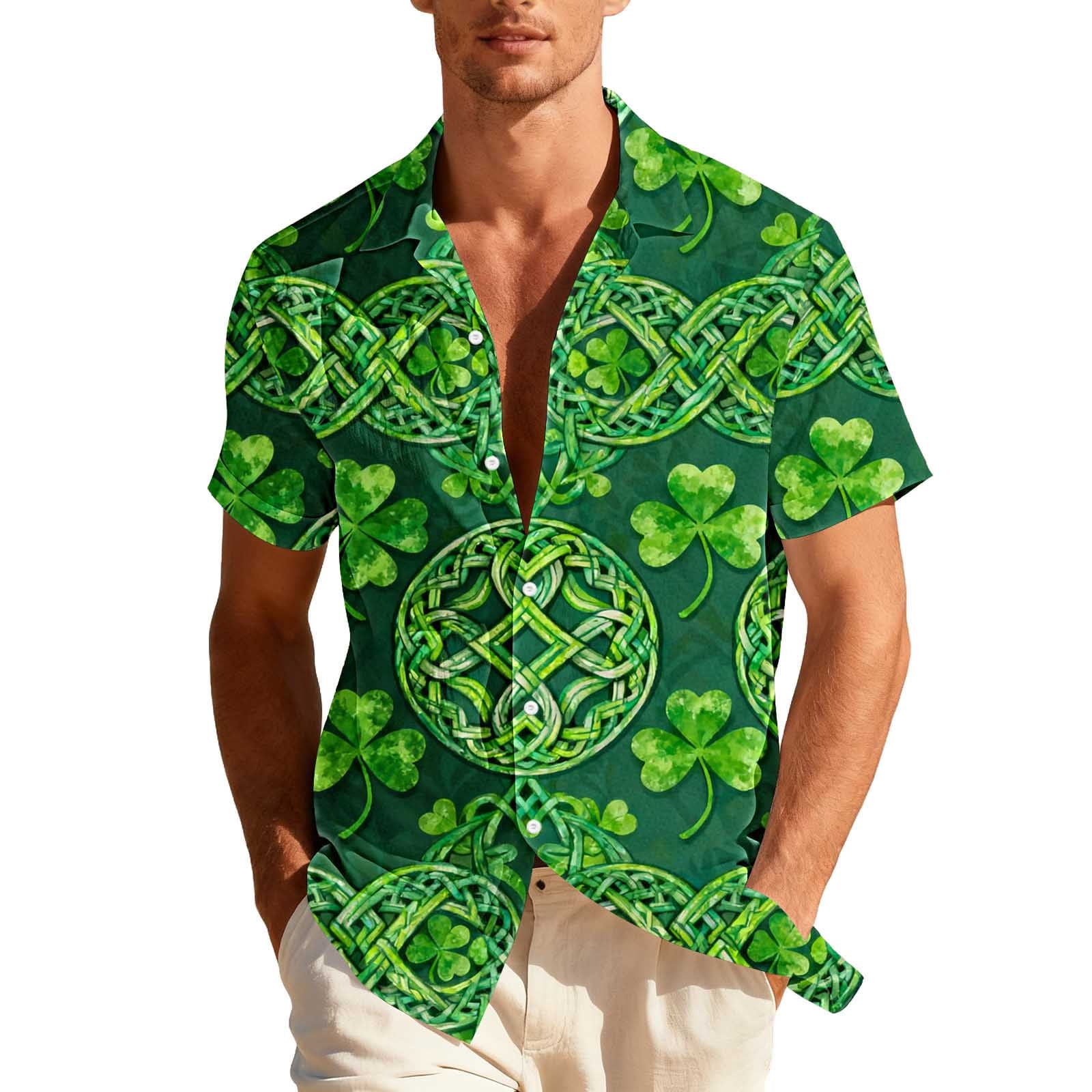 Awdenio Men's T-shirts St Patricks Day Shirts Clover St Pattys Day ...