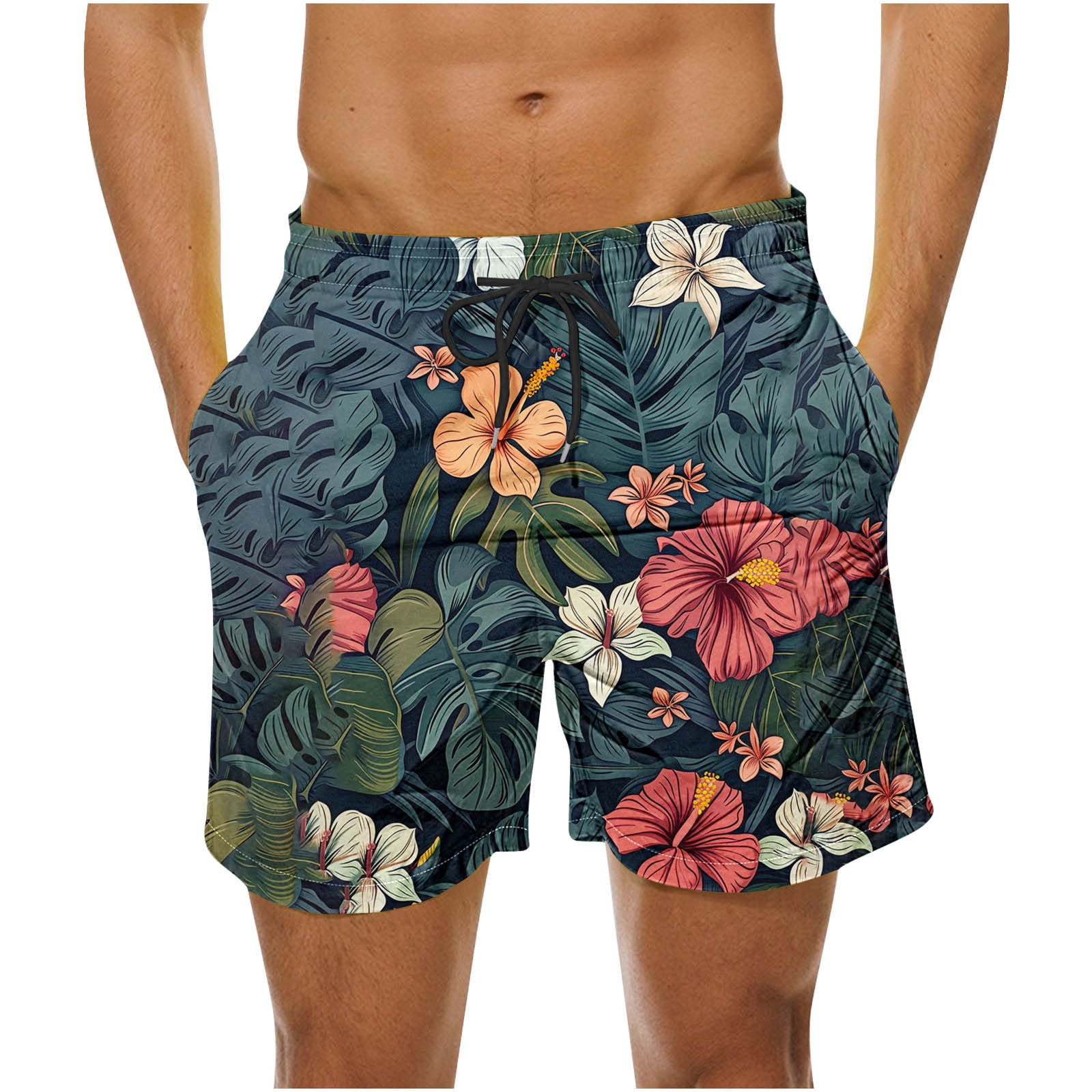 Awdenio Mens Basketball Shorts Swim Trunks Retro 80s Summer Party ...