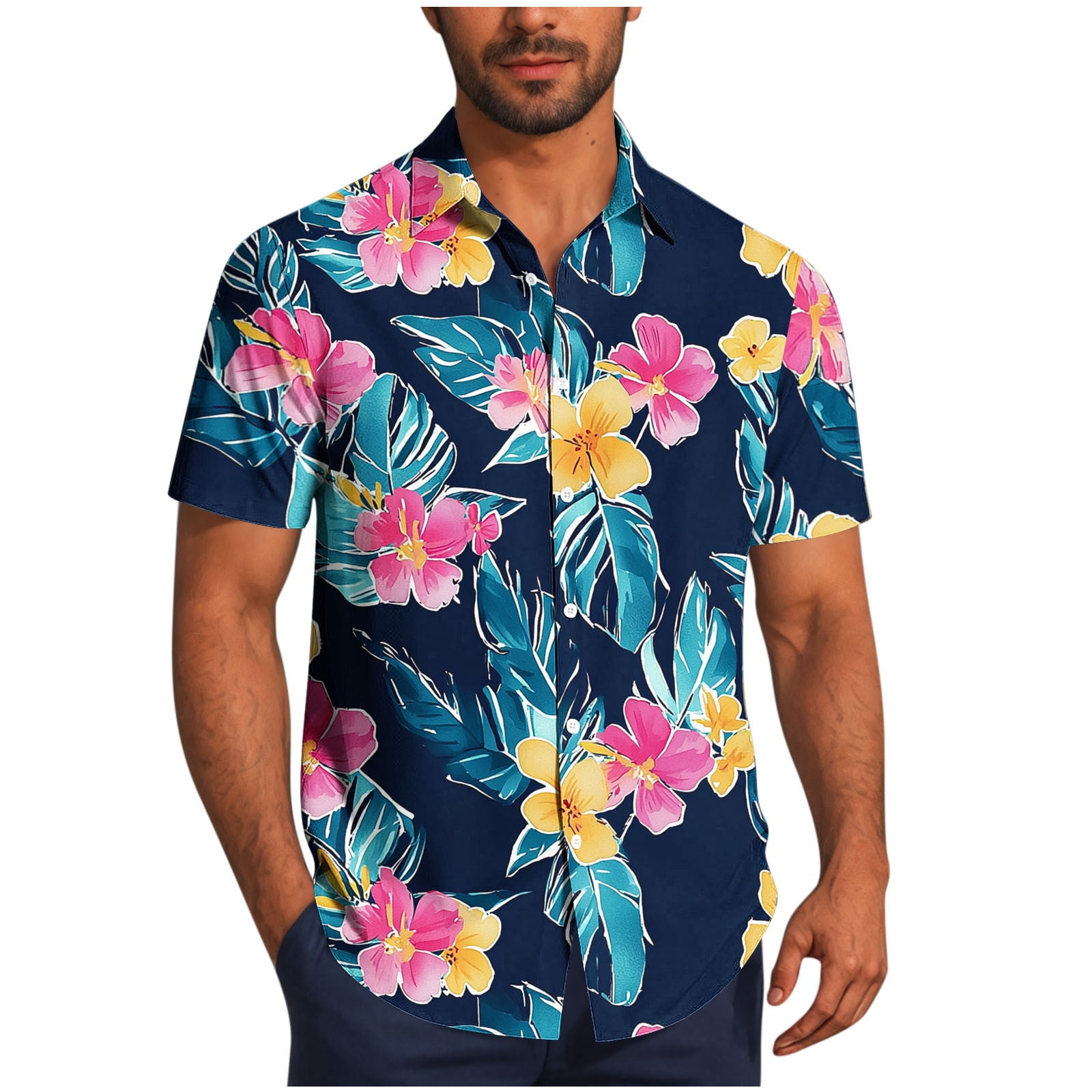 Awdenio Mens Button Down Short Sleeve Shirt Button Down Short Sleeve ...