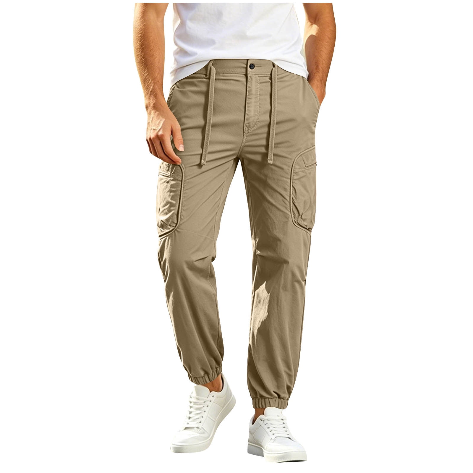 Mavick Mens Cargo Pants Casual Cargo Joggers Pants Stretch Elastic ...