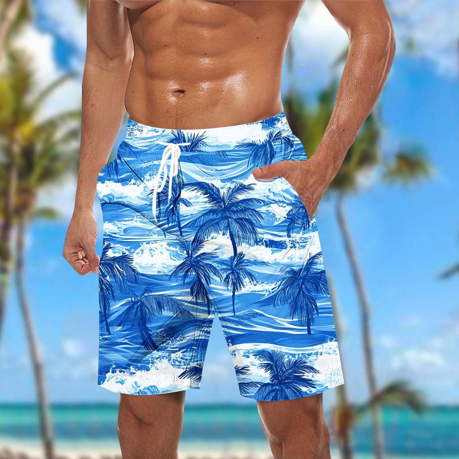 Awdenio Mens Cargo Shorts Swim Trunks Quick Dry Bathing Suit ...