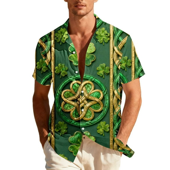 Awdenio Mens Graphic T-shirts St Patricks Day Shirts Clover St Pattys ...