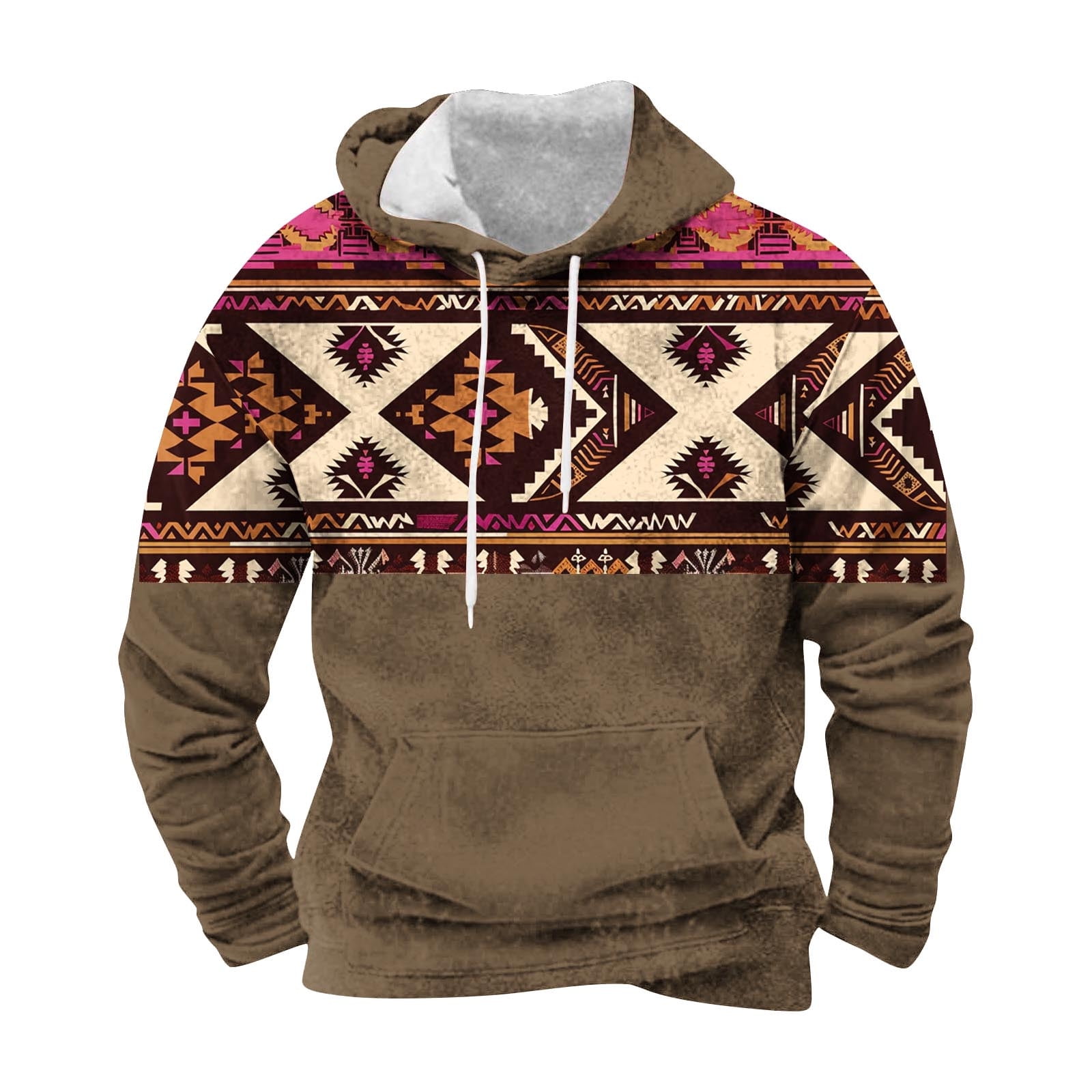 Awdenio Mens Hoodies Sweatshirts Native Tribal Style Hooded Sweatshirts ...