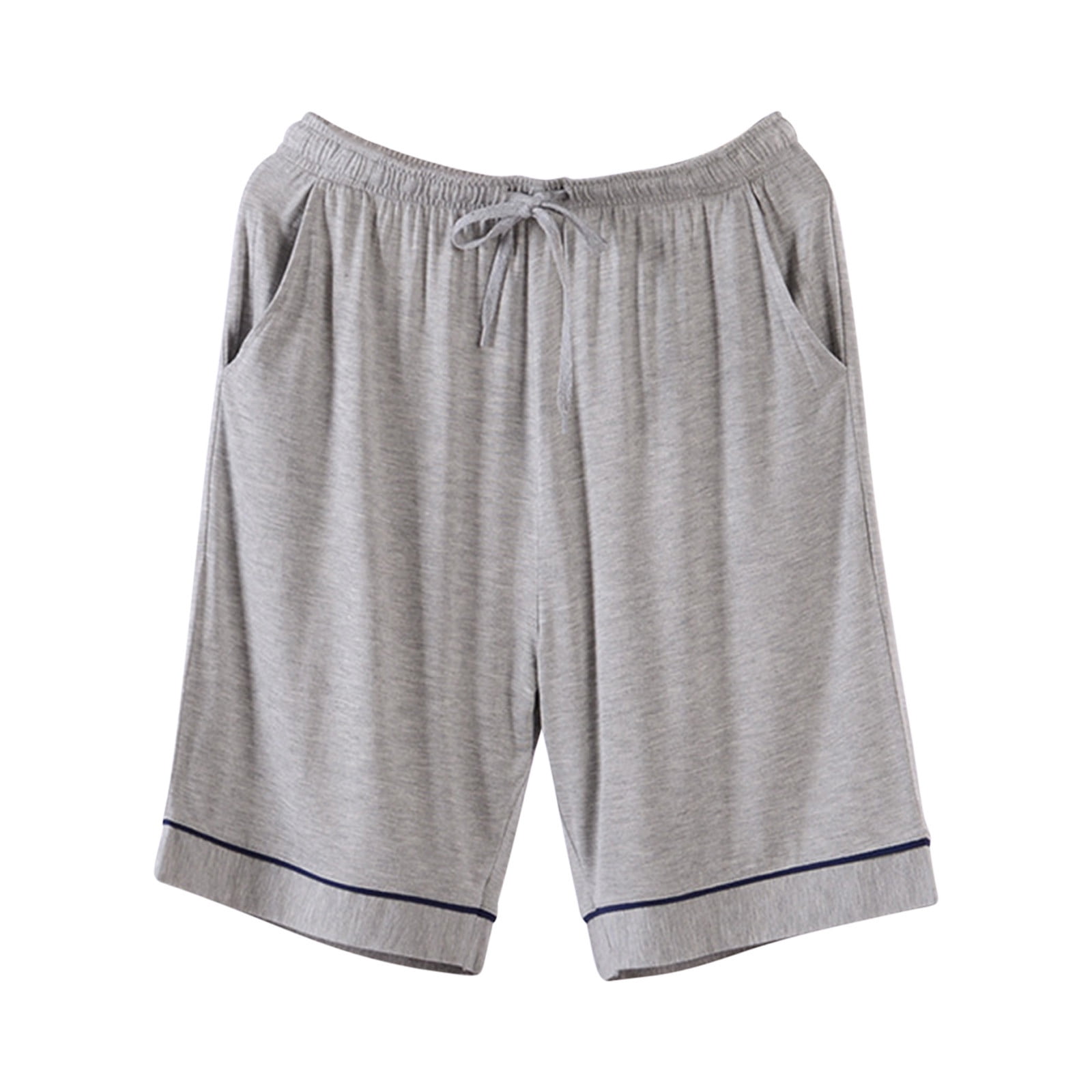 Awdenio Mens Pajama Shorts Casual Home Sleepwear Thin Loose Pants ...