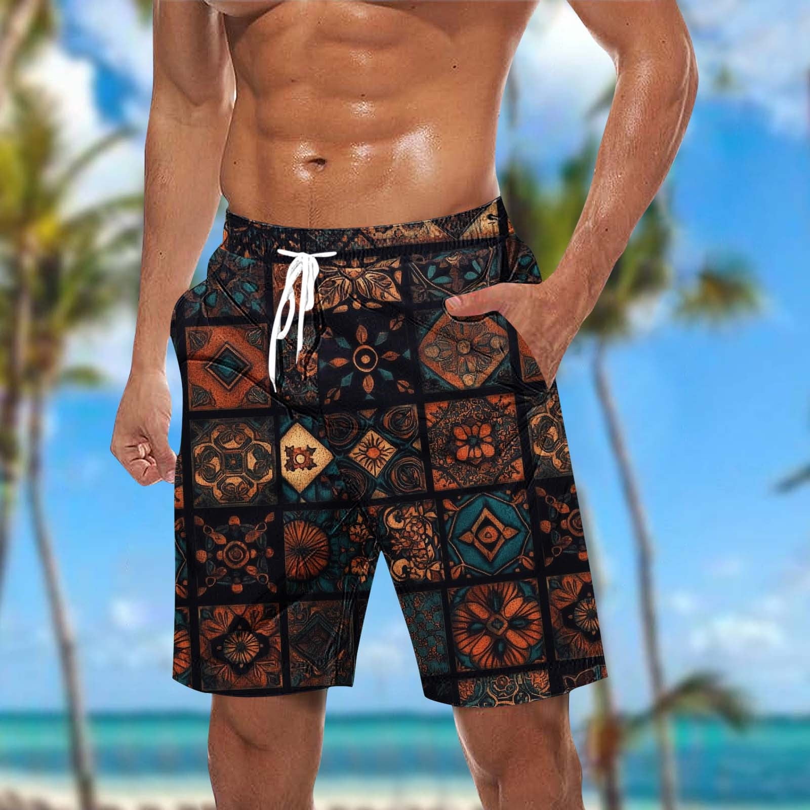 Awdenio Mens Shorts Casual Quick Dry Swim Shorts with Mesh Lining Funny ...
