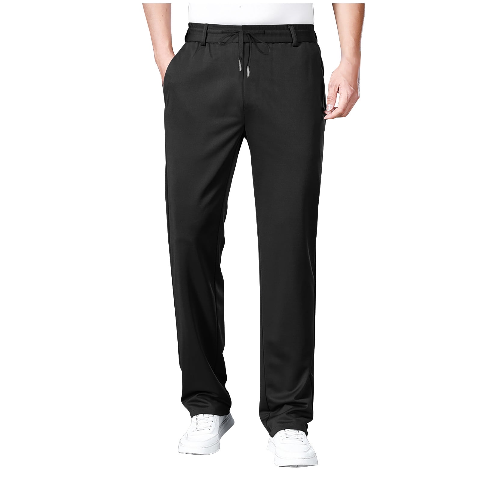 Awdenio Mens Slim Fit Dress Pants, Stretch Skinny Flat-Front Business ...
