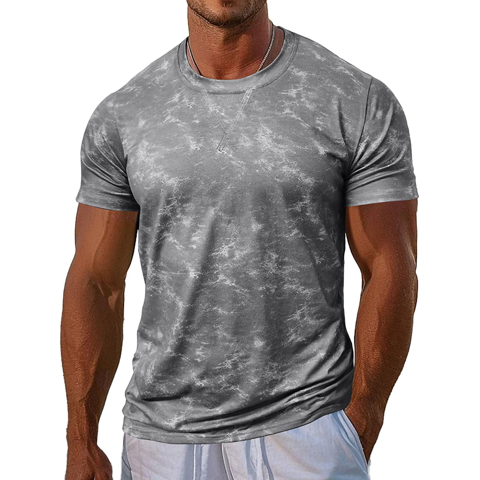 Awdenio Mens Summer Tops Tall T Shirts Tie Dye Shirts for Men Extra ...