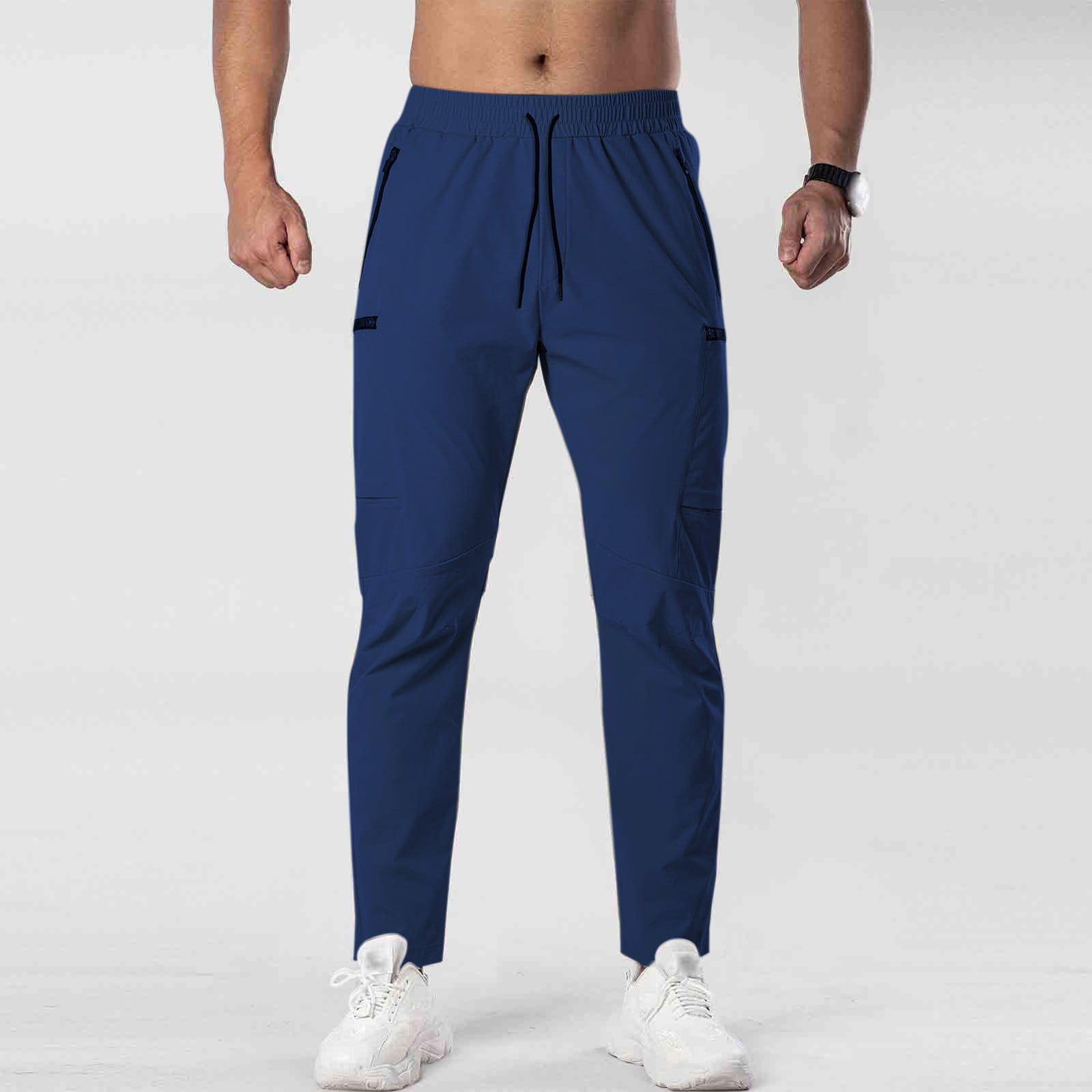 Awdenio Mens Sweatpants Slim Fit Workout Training Thigh Mesh Gym Jogger ...