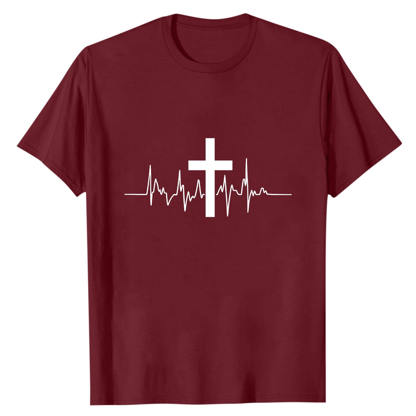 Awdenio Mens T Shirts Short Sleeve Cotton T-Shirts Crew Neck Jesus ...