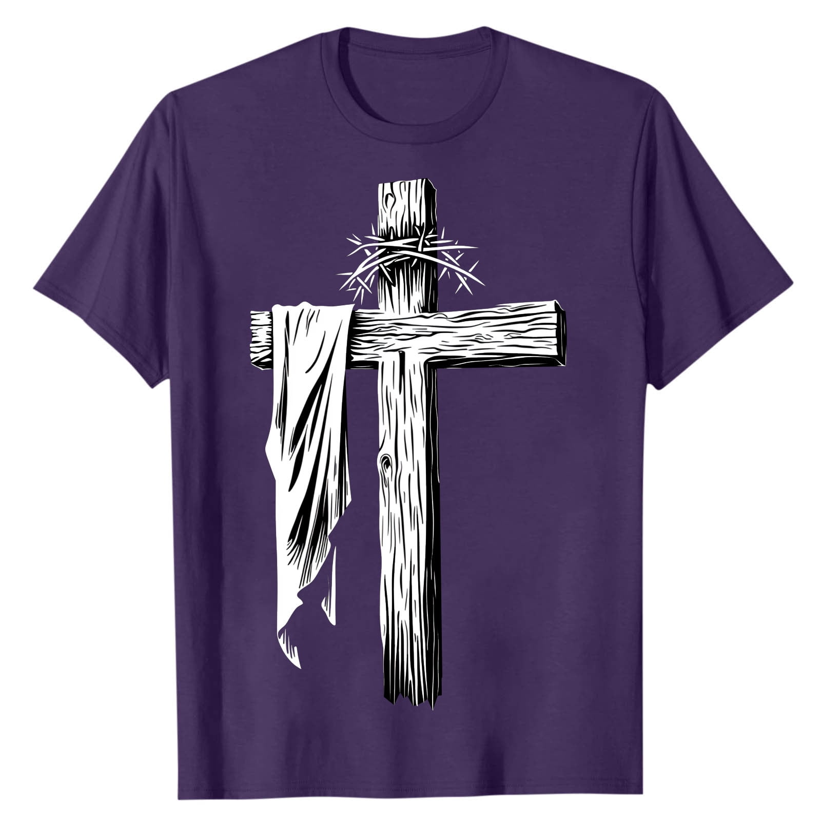 Awdenio Mens T-shirts Cross Jesus Graphic Shirt Bible Verse Tees ...