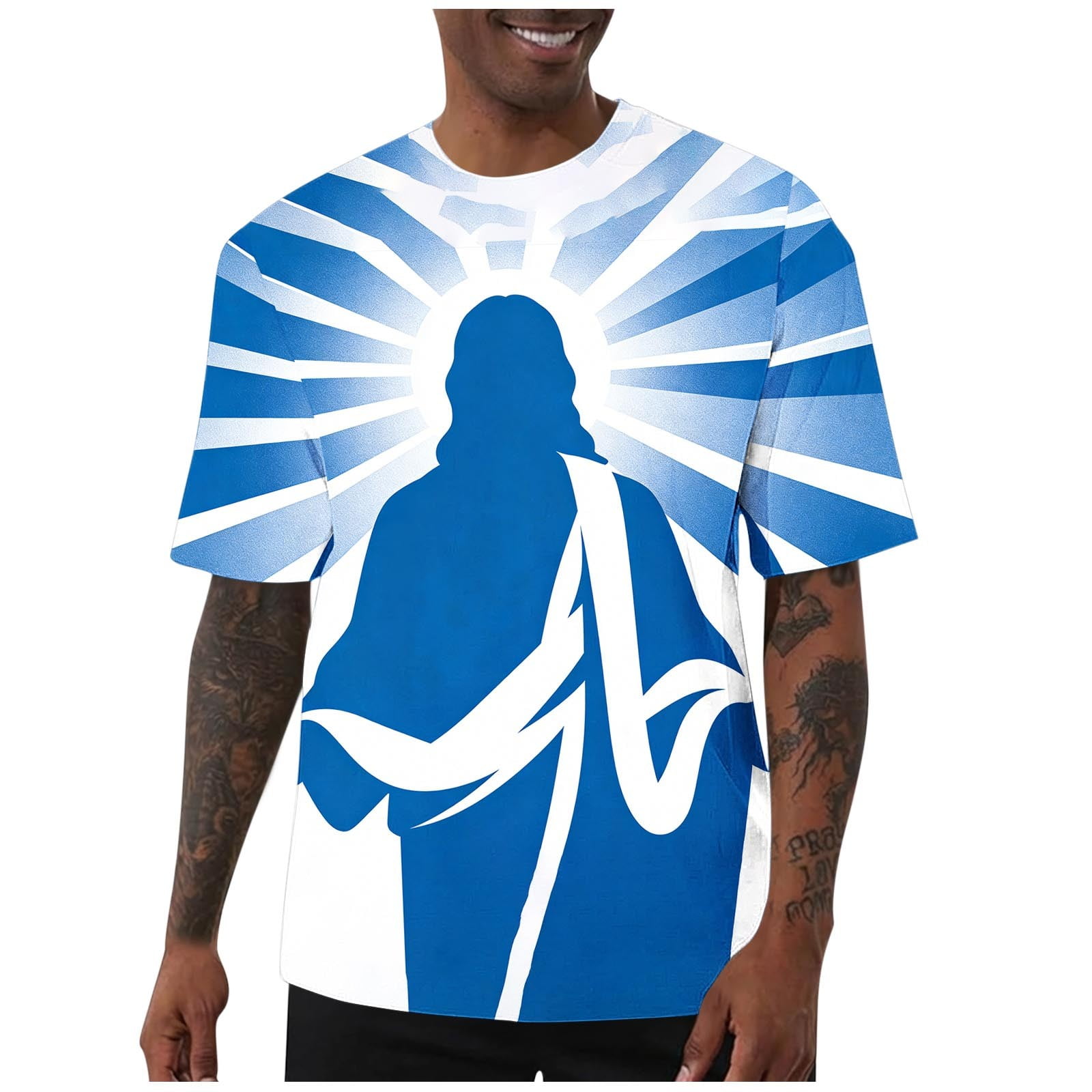 Awdenio Mens T-shirts Easter-print T-Shirt for Design Breathable Cool ...