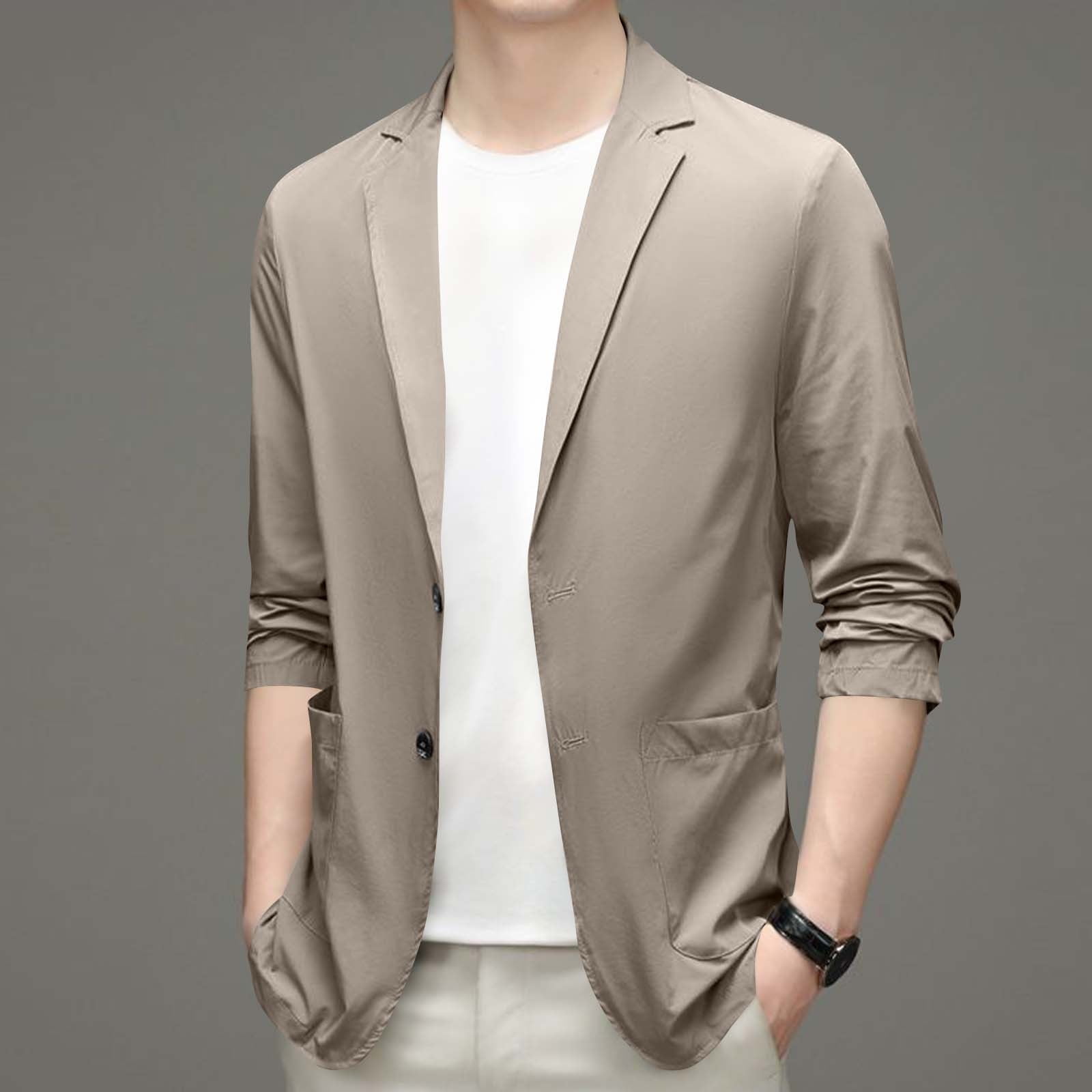 Awdenio Mens Winter Jacket Open Front Blazer Cardigan Sweater ...