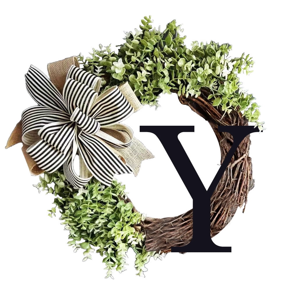 Awdenio New Door Sign for Front Door Porch Decor with Eucalyptus Leaves ...