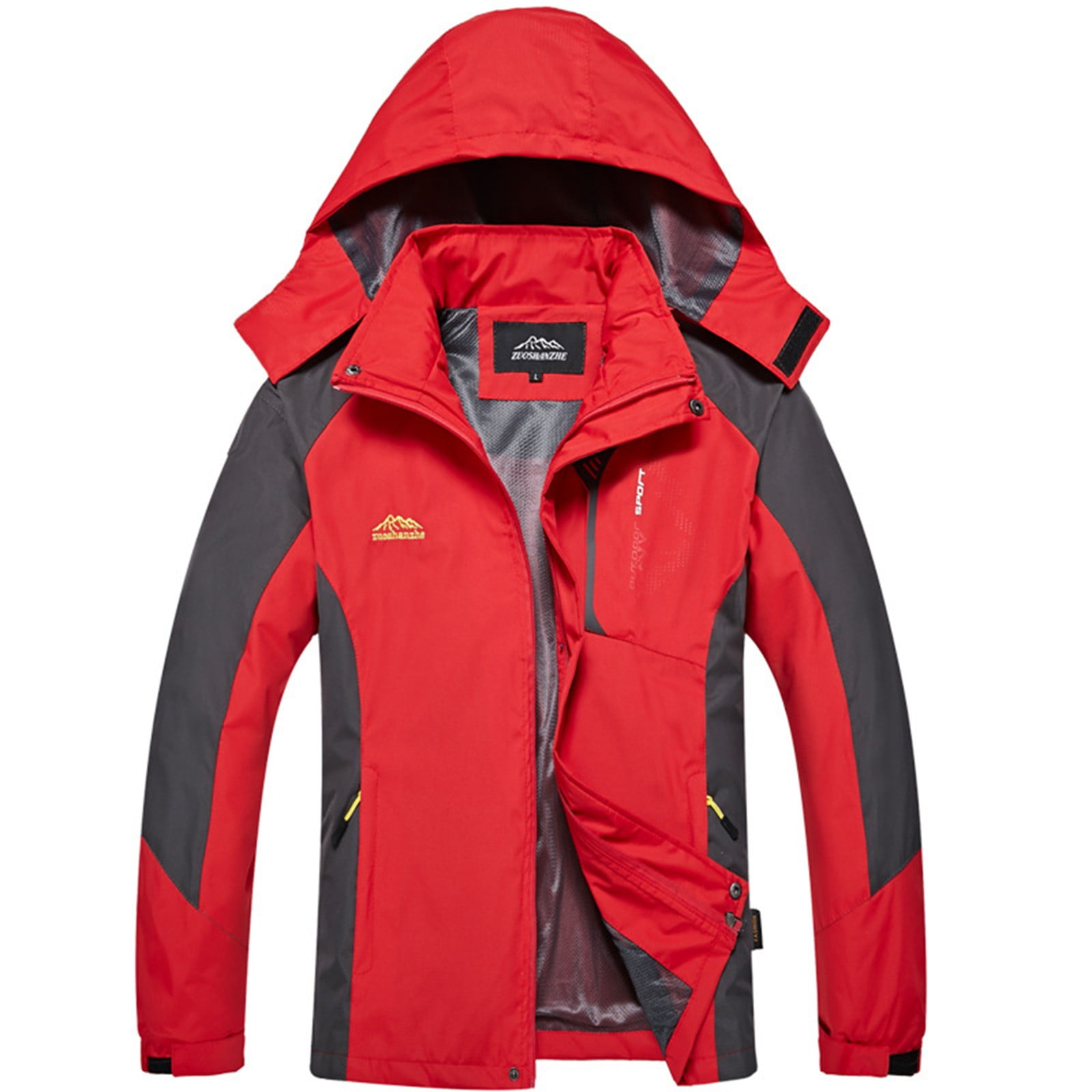 Awdenio New Mens Rain Jacket Waterproof with Hooded Hiking Coat ...