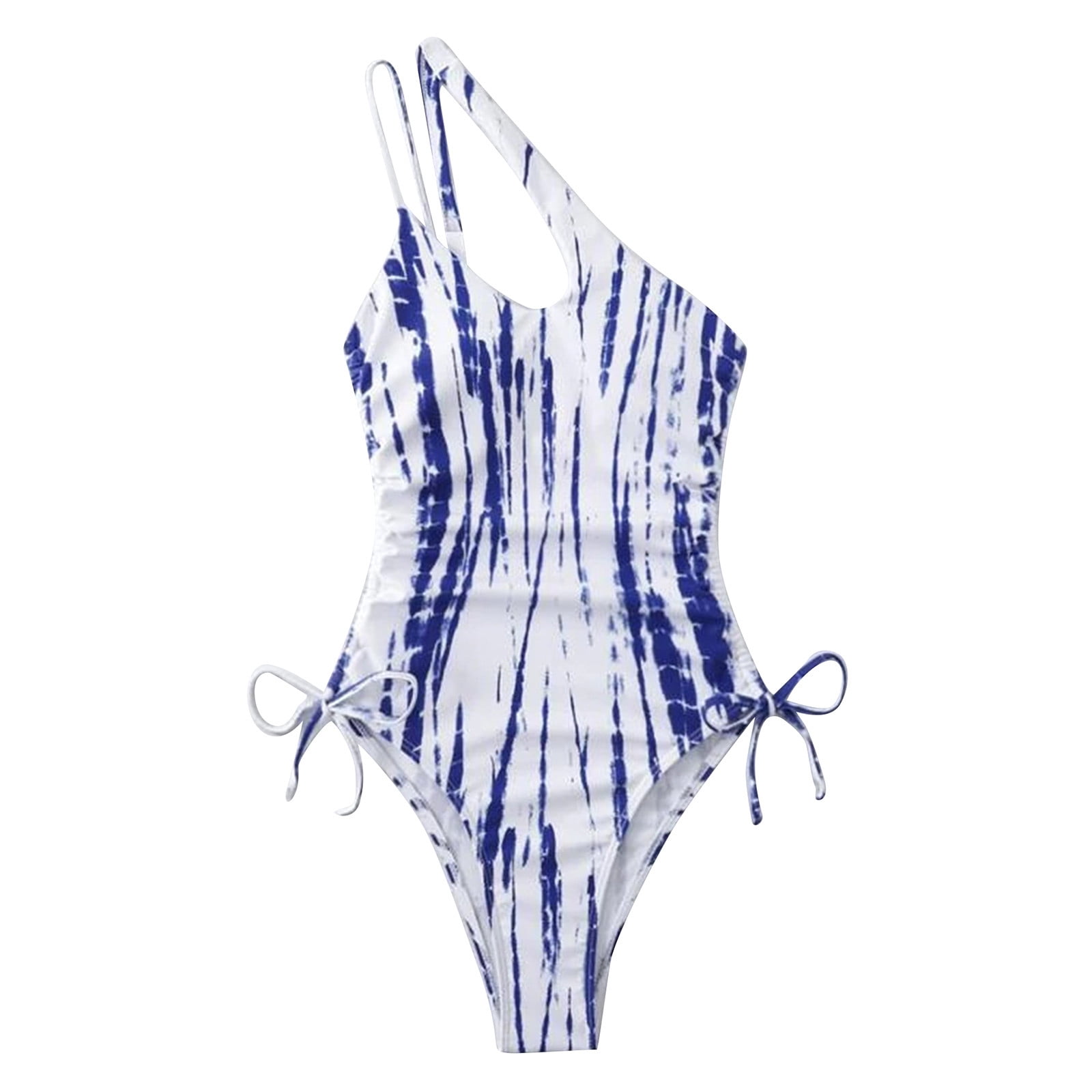 Awdenio One Piece Swimsuit for Women Ladies Fashion Tie-dyed Print ...