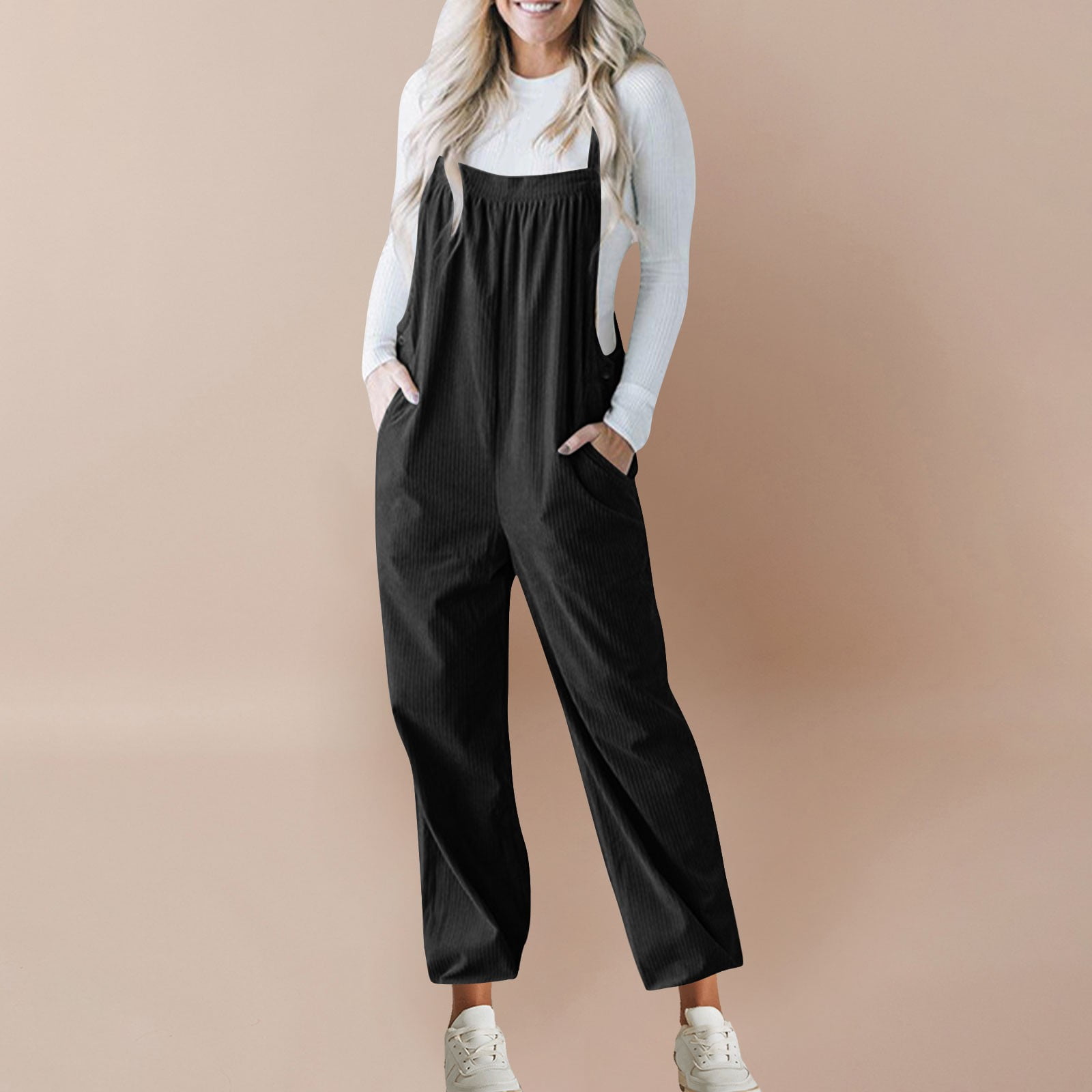 Awdenio Overalls for Women Loose Baggy Denim Wide Leg Drop Crotch ...