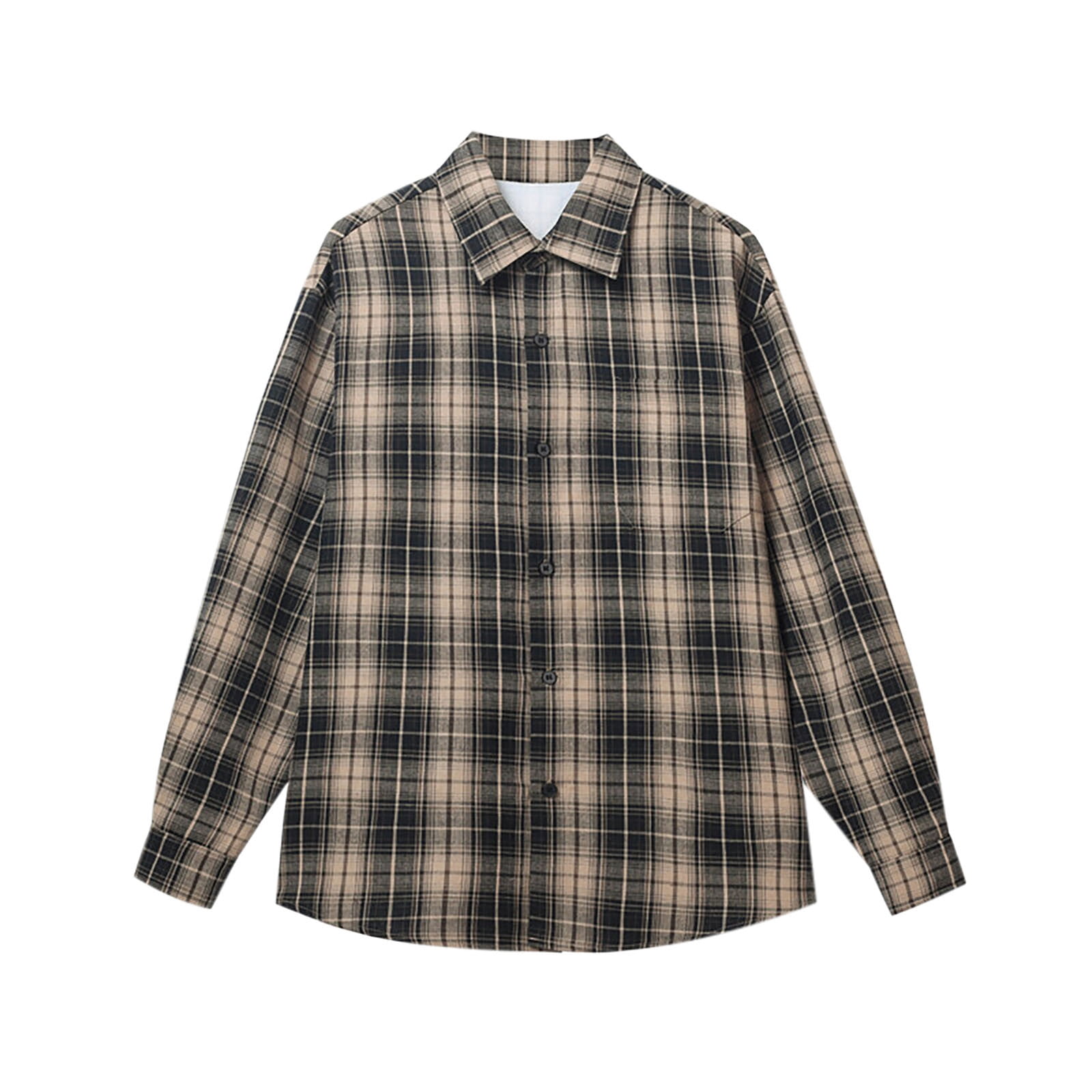 Awdenio Oversized Mens Flannel Plaid Soft Flannel Button Down Shirt ...