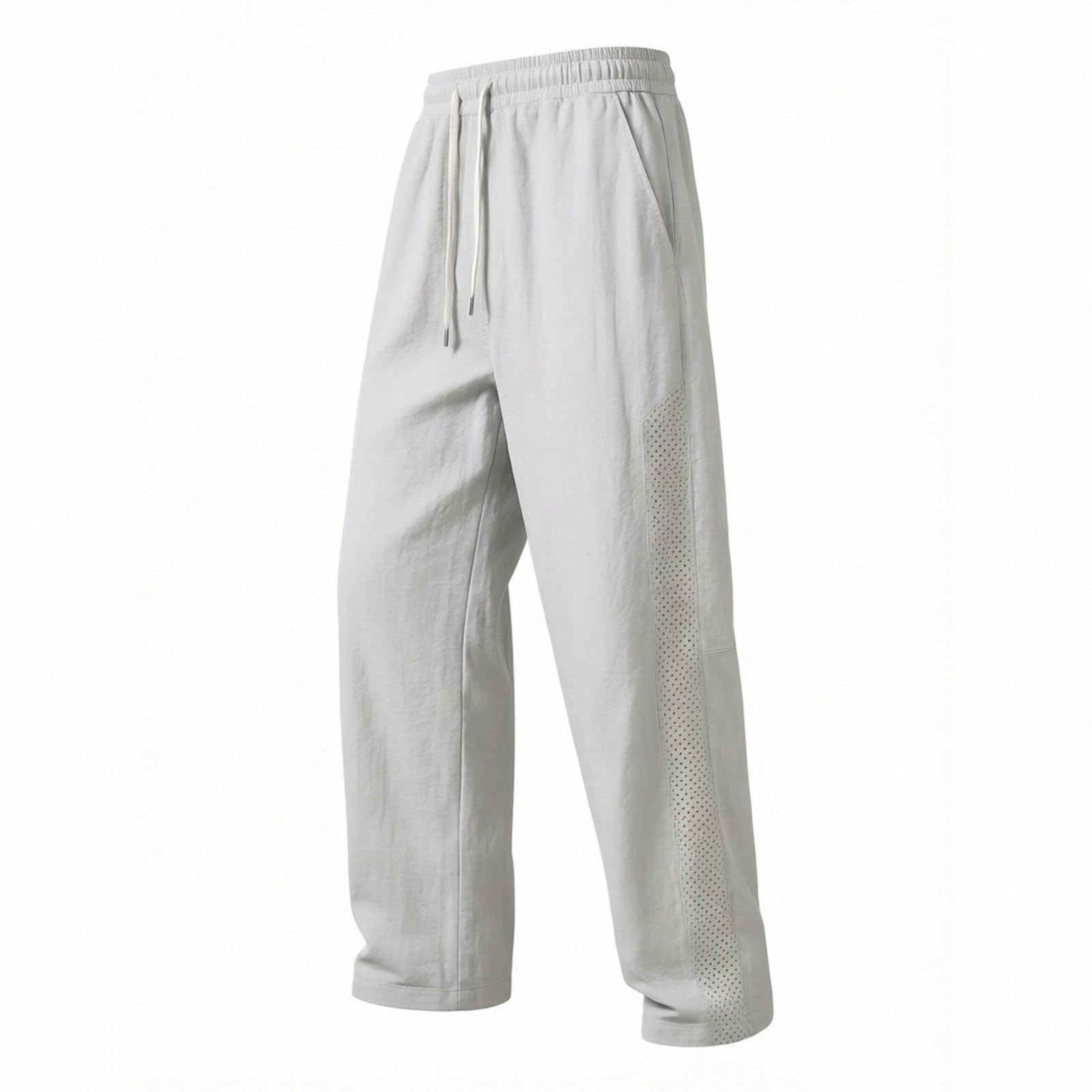 Mavick Pants for Men Drawstring Waist Pants Pleated Straight Leg Loose ...