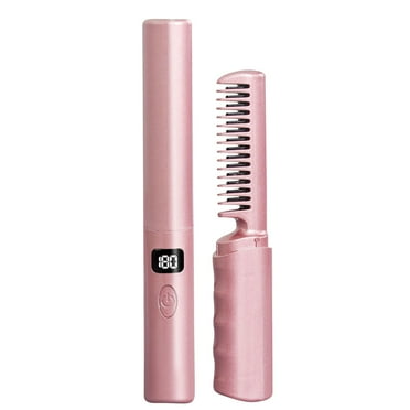 KQJQS Portable Wireless Hair Straightening Comb - Small Charging Travel ...