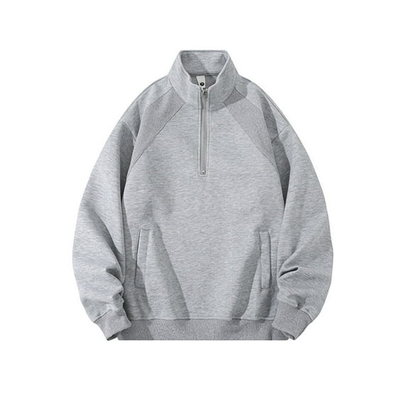 Awdenio Shirts for Men Quarter Zip Pullover Sweater Casual Fall Spring ...