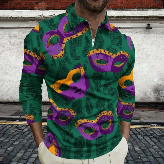 Awdenio Shirts for Men Quarter Zip Shirts Long Sleeve Pullover ...