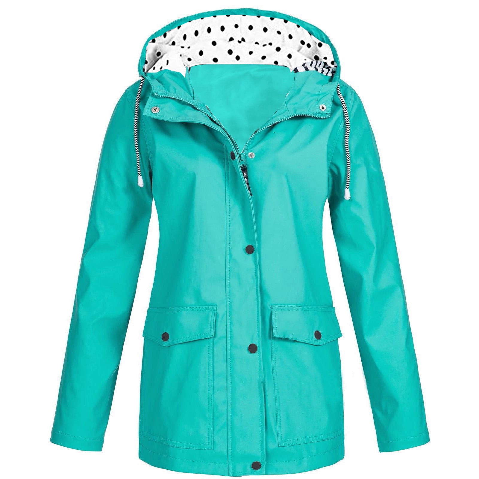 KIHOUT Spring Winter Warm Coat Women Solid Rain Jacket Outdoor Plus ...