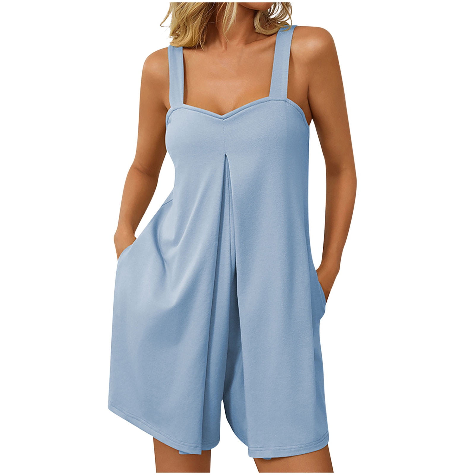 Awdenio Summer Casual Rompers For Women Loose Comfy Short Jumpsuits ...