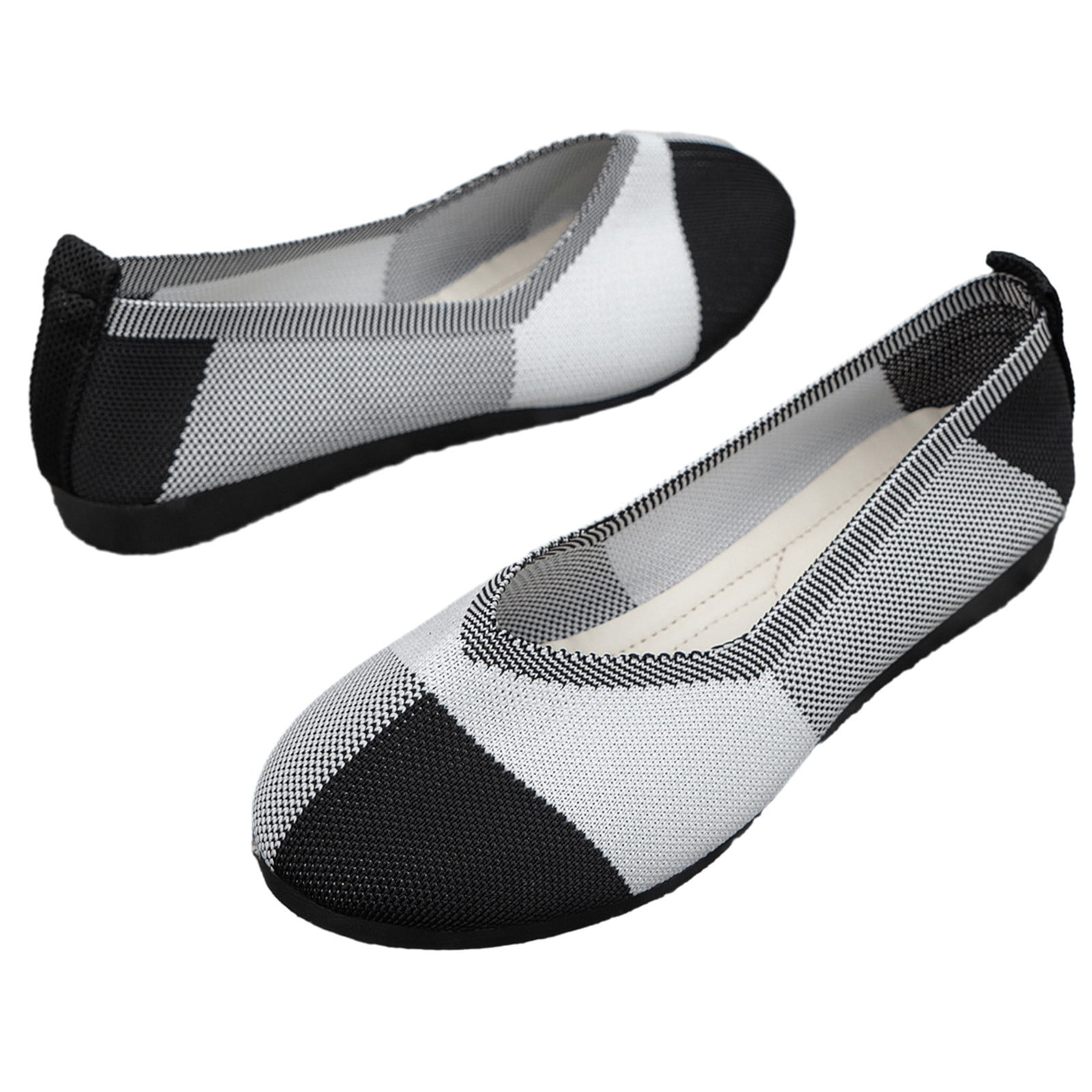 Awdenio Summer Flats Shoes for Women, Ladies Slip-on Tassel Knit Top ...