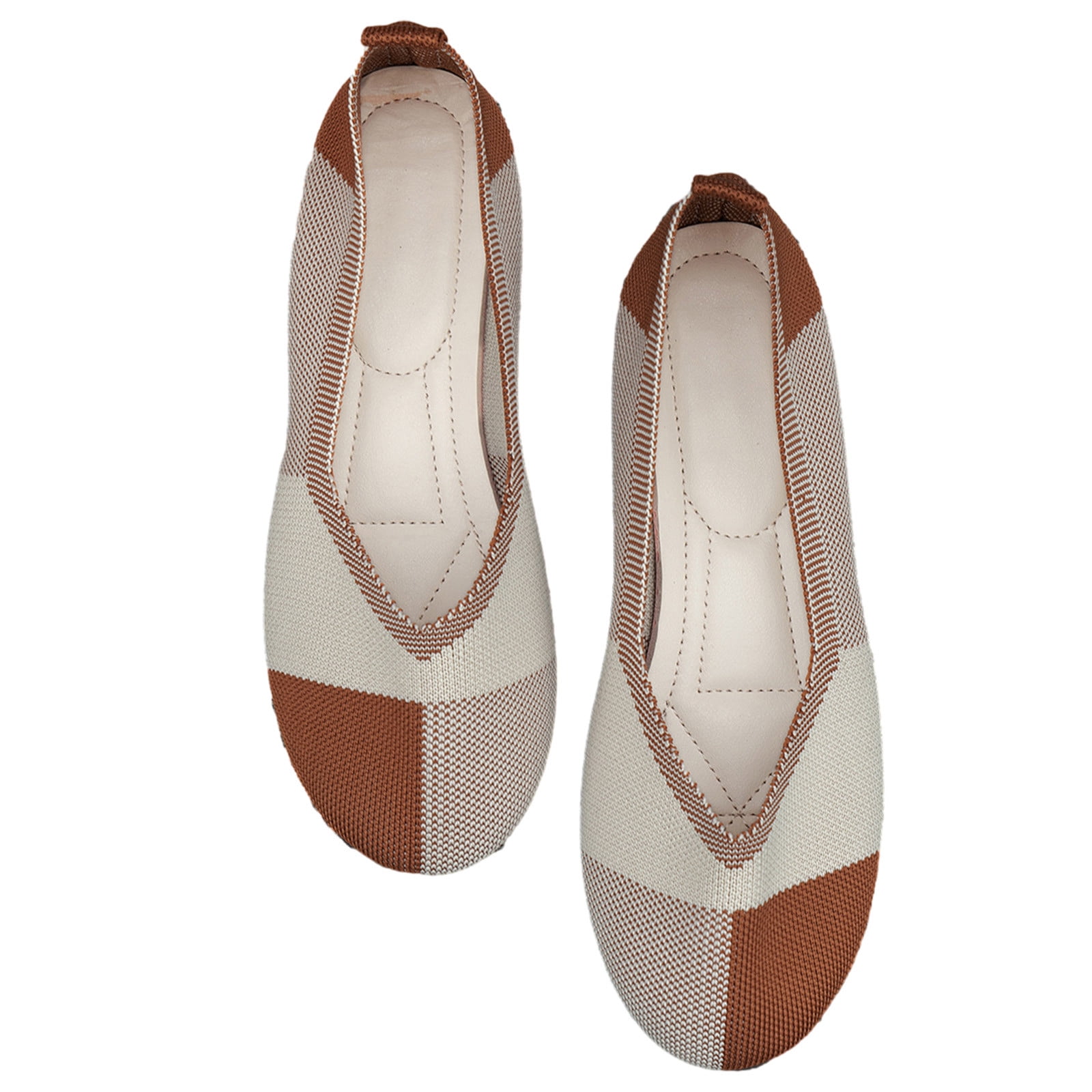 Awdenio Summer Flats Shoes for Women, Ladies Slip-on Tassel Knit Top ...