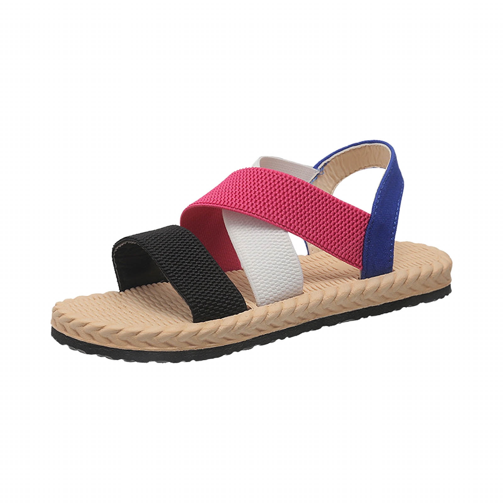 Awdenio Summer Womens Sandals, Strap Grass Woven Hemp Rope Flat ...