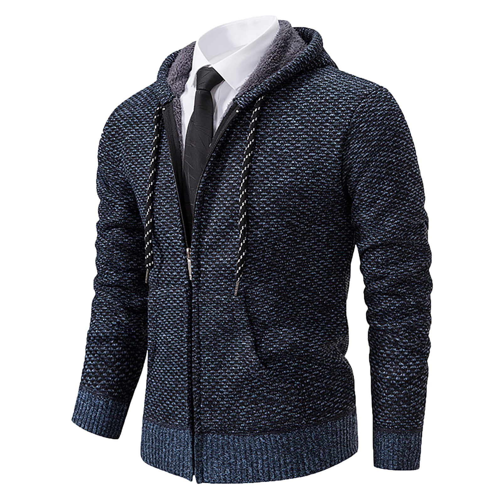 Awdenio Sweaters for Men Jackets Cable Knit Zipper Classic Soft Casual ...