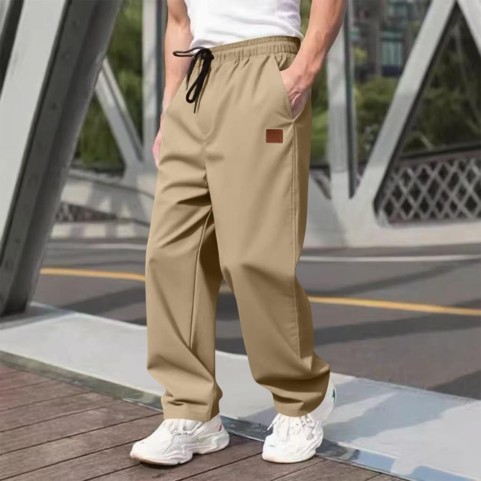 Awdenio Sweatpants for Men Relaxed Fit Cargo Pants Drawstring ...