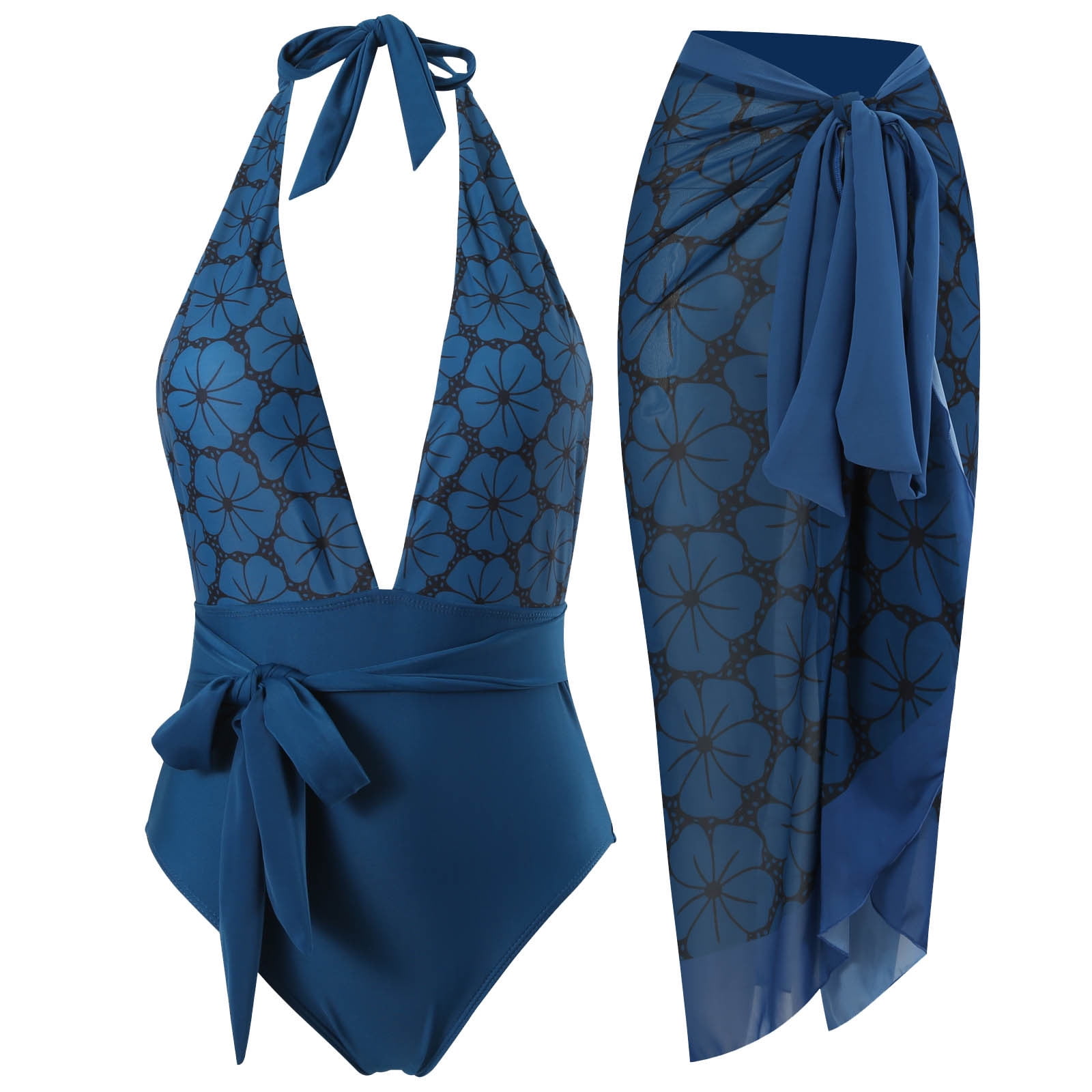 Awdenio Swim Suits for Women Fashion Sexy Backless One-Piece Print ...