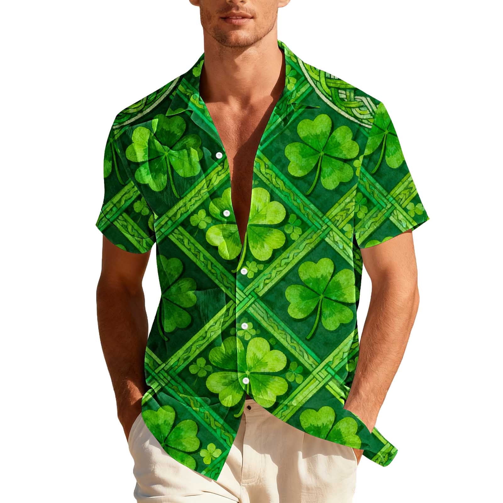 Awdenio T Shirts for Man St Patricks Day Shirts Clover St Pattys Day ...