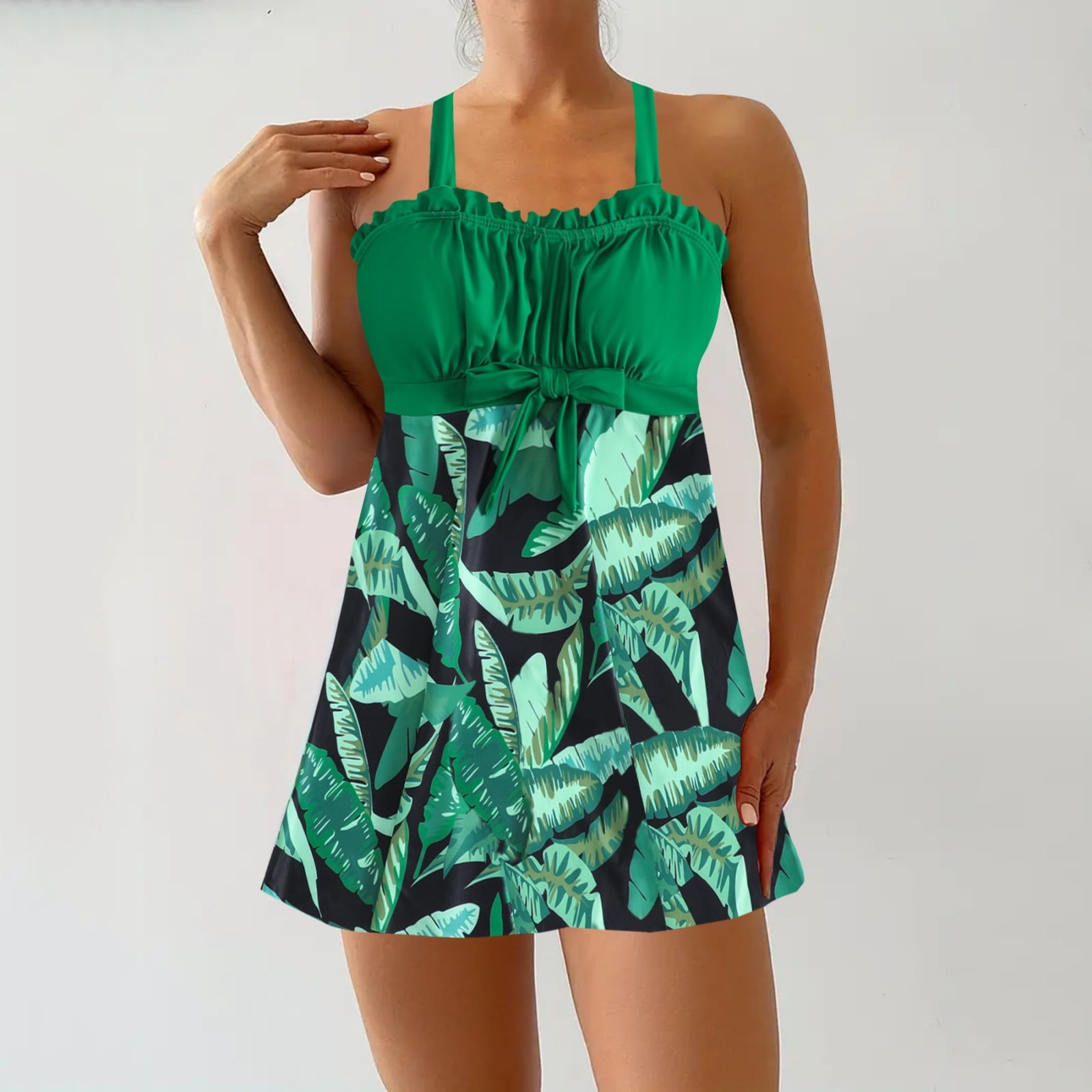Awdenio Tummy Control Swimsuits for Women Summer Beach Print Cami Top ...