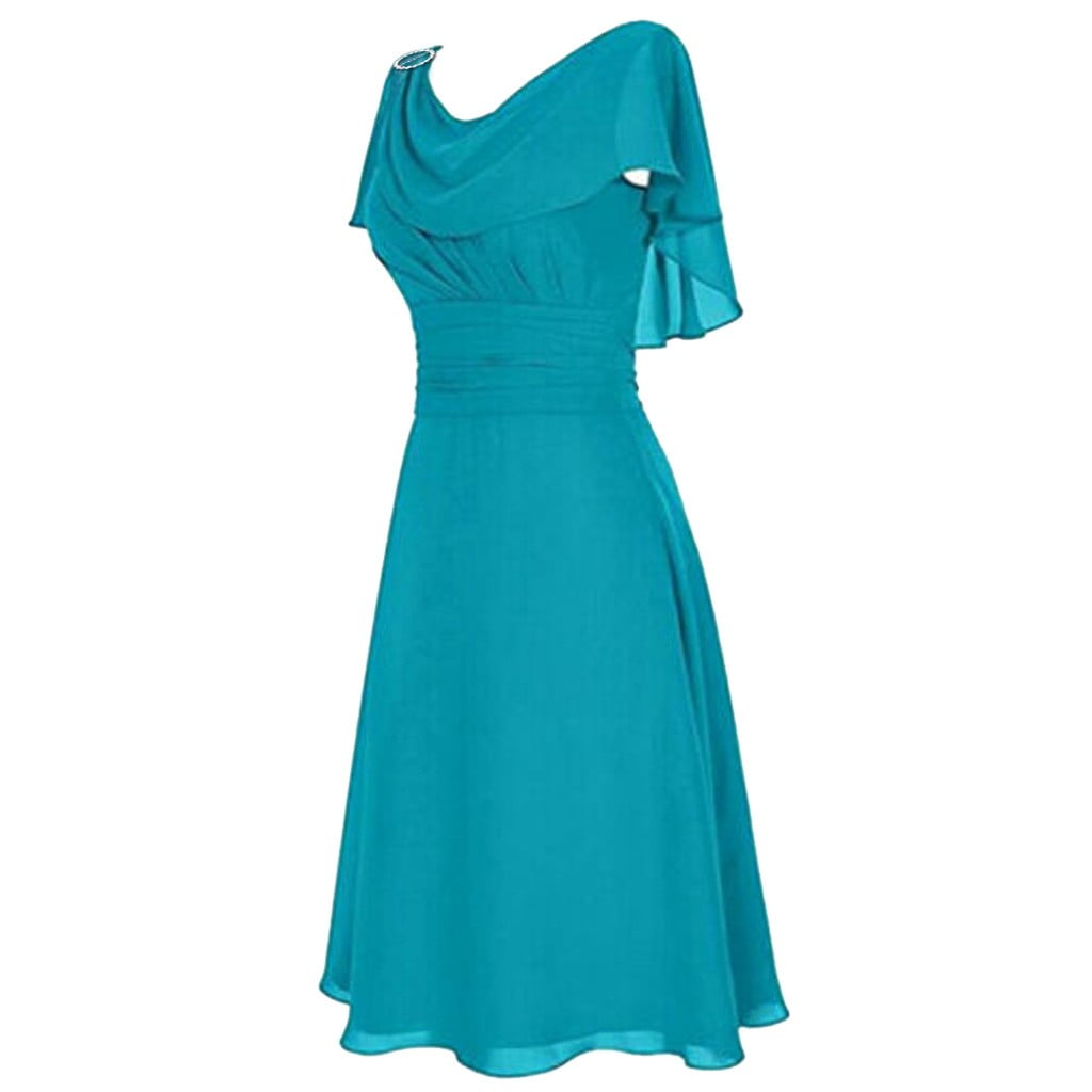 Awdenio Wedding Guest Dresses For Women Ladies Formal Wedding Bridesmaid High Waist Party Ball