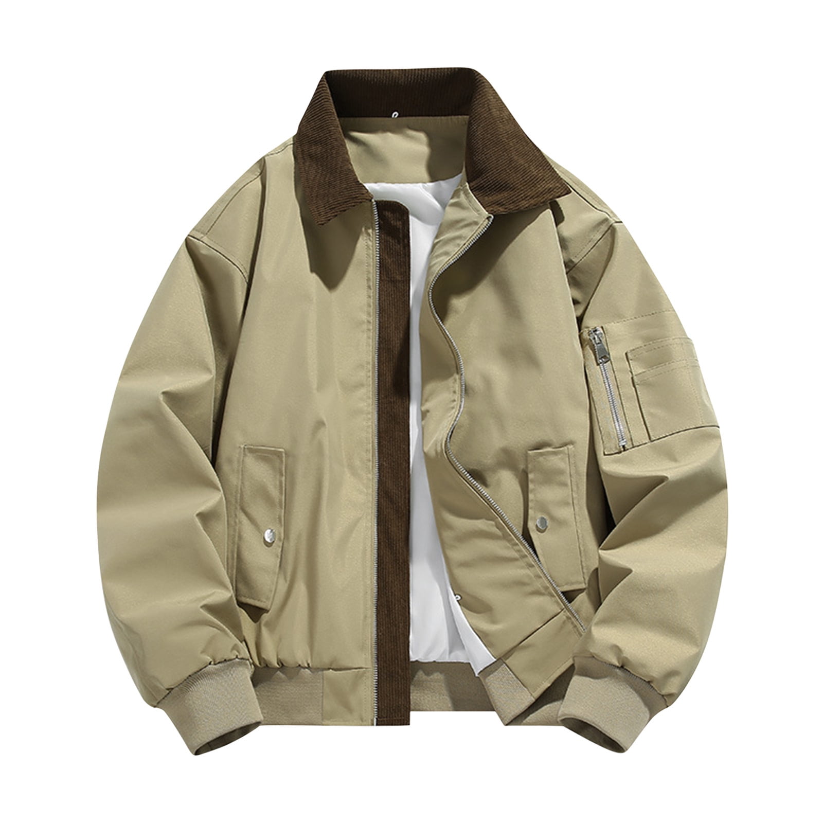 Awdenio Winter Coats for Men Fake Two Slim Fit Lightweight Color ...