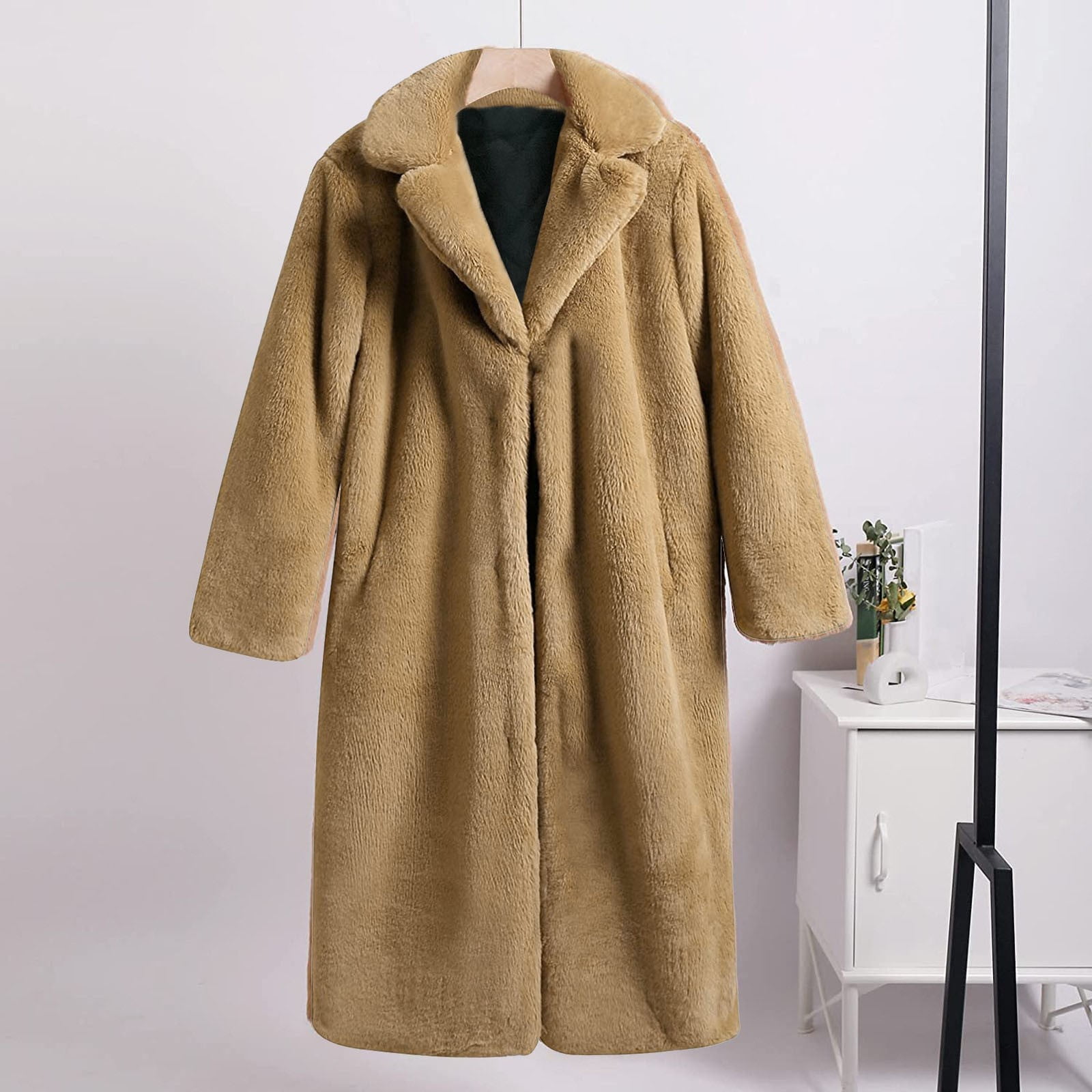 Awdenio Women's Fur & Faux Fur Jackets & Coats, Women Winter Warm Faux ...