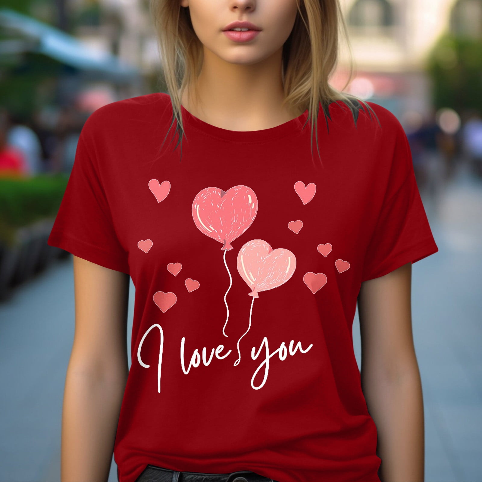 Awdenio Womens Fashion Tops Womens Fashion Casual Printing Round Neck