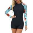Awdenio Womens Swimsuits Rash Guard Swimsuit Two Piece Long Sleeve ...