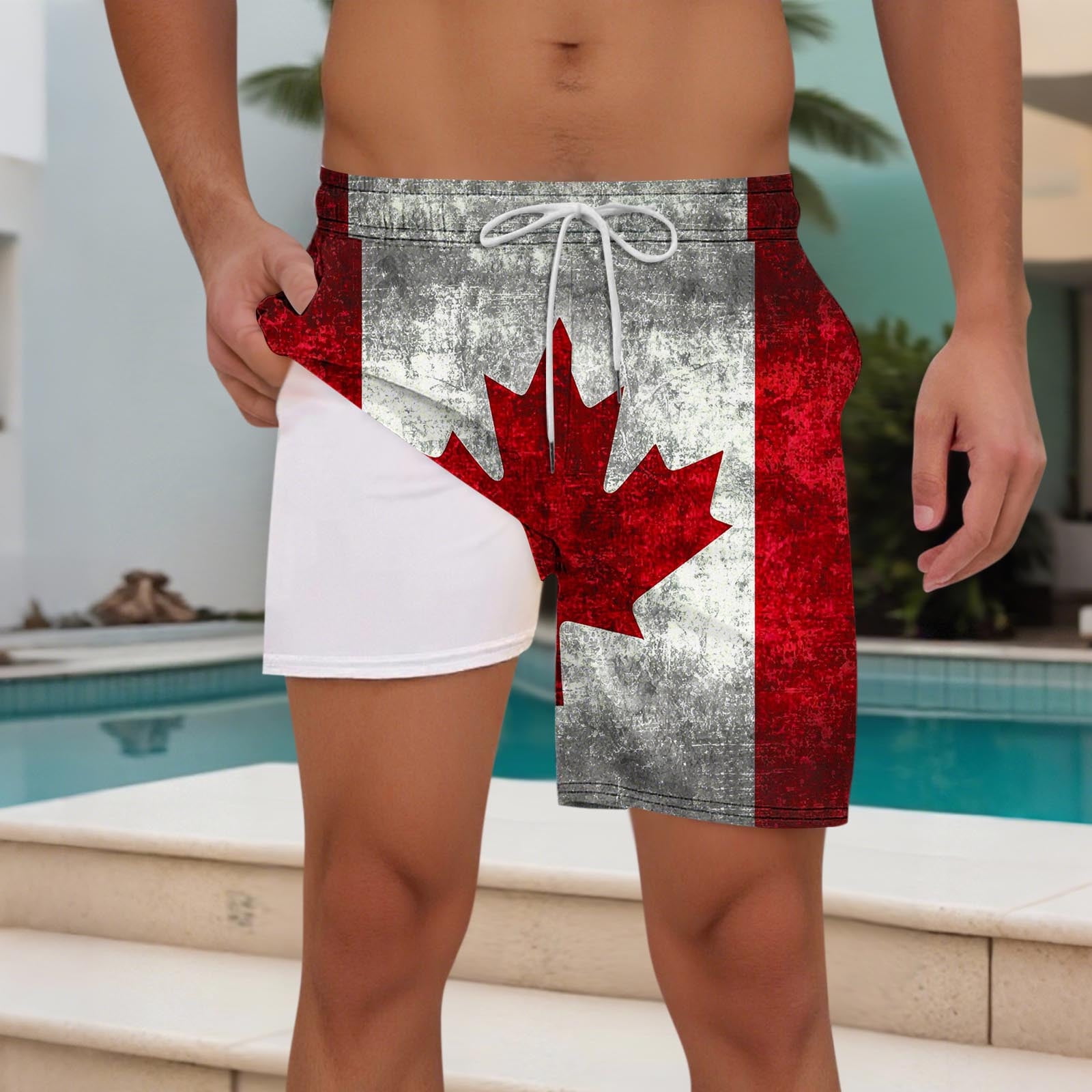 Awdneio Swim Trunks for Men Summer Swim Shorts Quick Dry Swimming Board ...