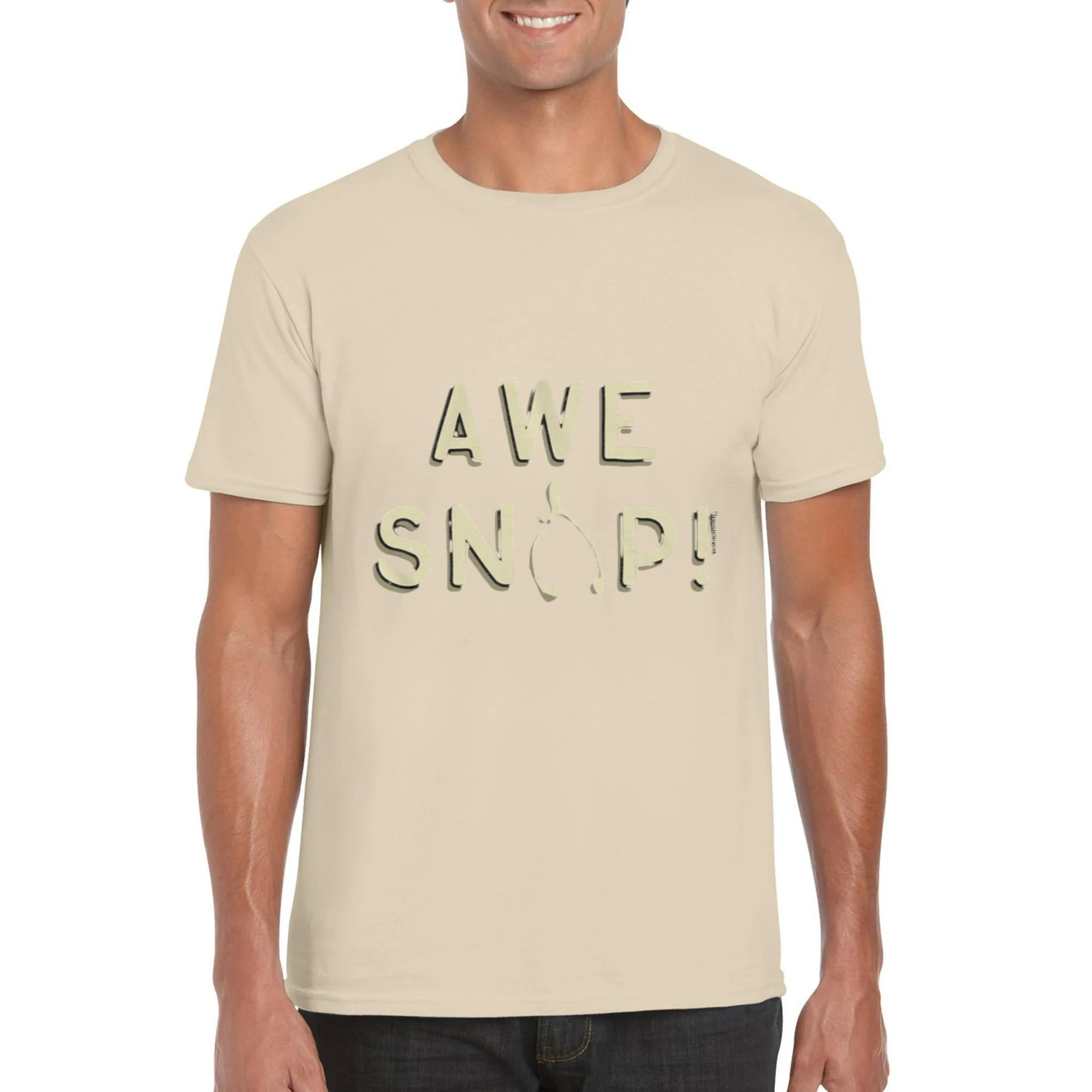 Awe Snap Funny Camera Fail Meme Humor Wordplay Graphic T-Shirt Design, for men & women, up to ...