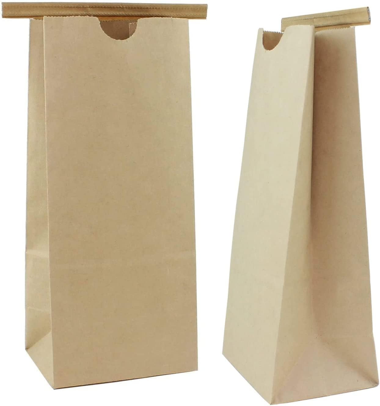 AwePackage 1 lbs(16 oz) Kraft Paper Grease Resistant Tin Tie Bag (100 ...