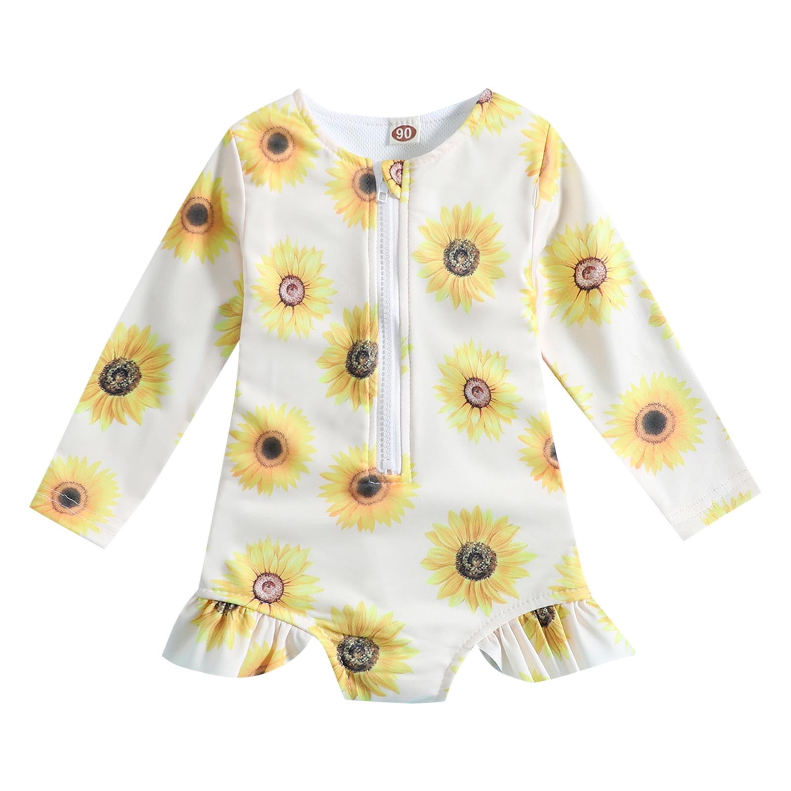 Awejon Baby Swimsuit,Baby Girls Sun Protection Novelty Print Long ...