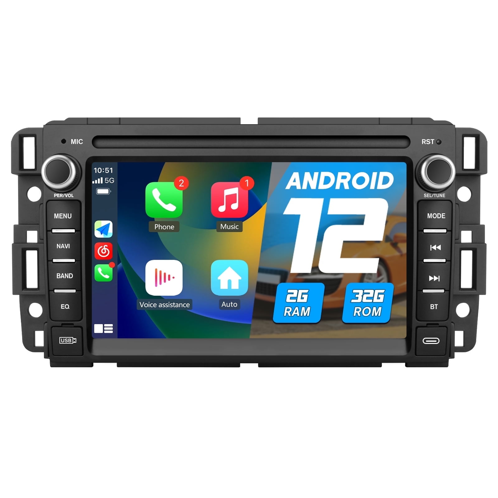 Awesafe Car Radio Stereo for Chevy/GMC, Bluetooth, GPS, Truck ...