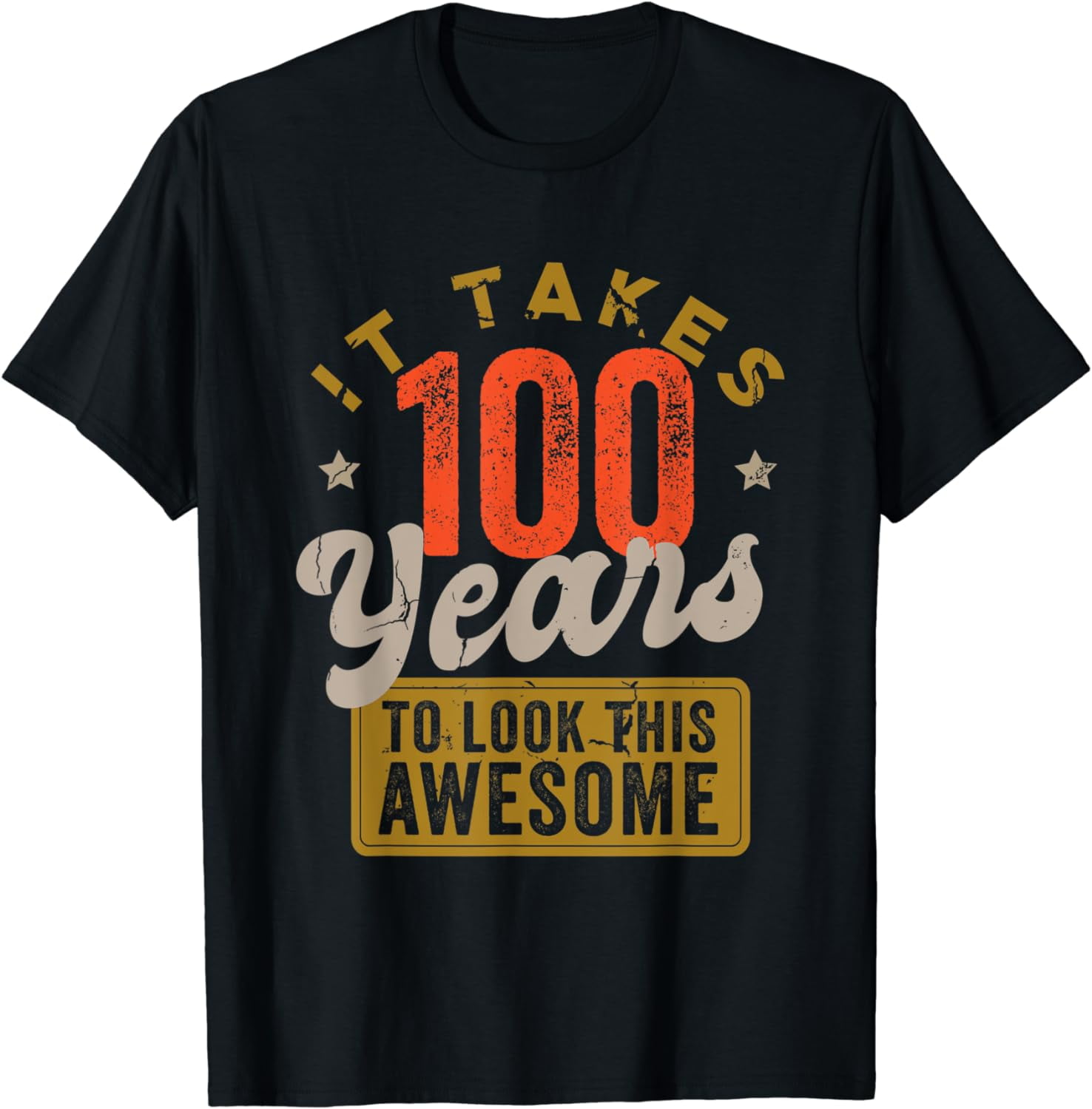 Awesome 100 Year Old Shirt - Vintage 100th Birthday T-Shirt - Walmart.com