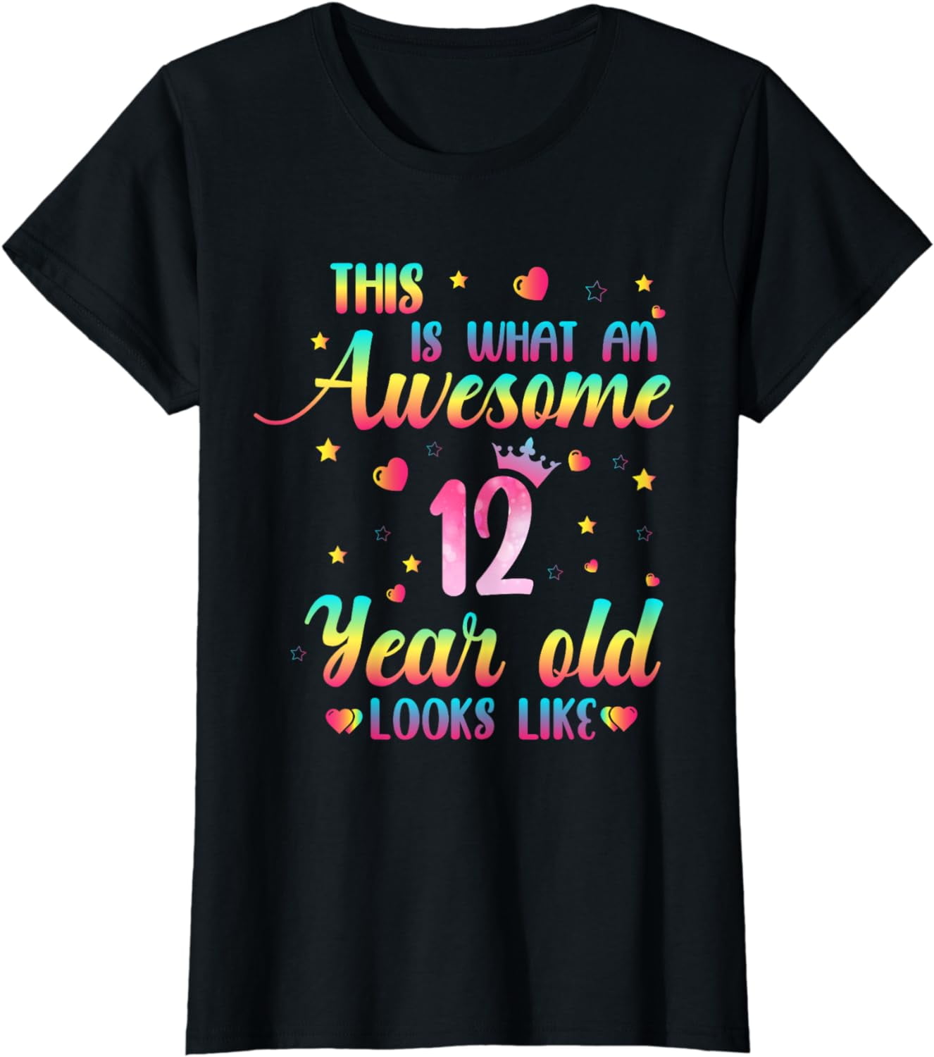 Awesome 12 Year Old Looks Like 12th Birthday Girls T-Shirt - Walmart.com