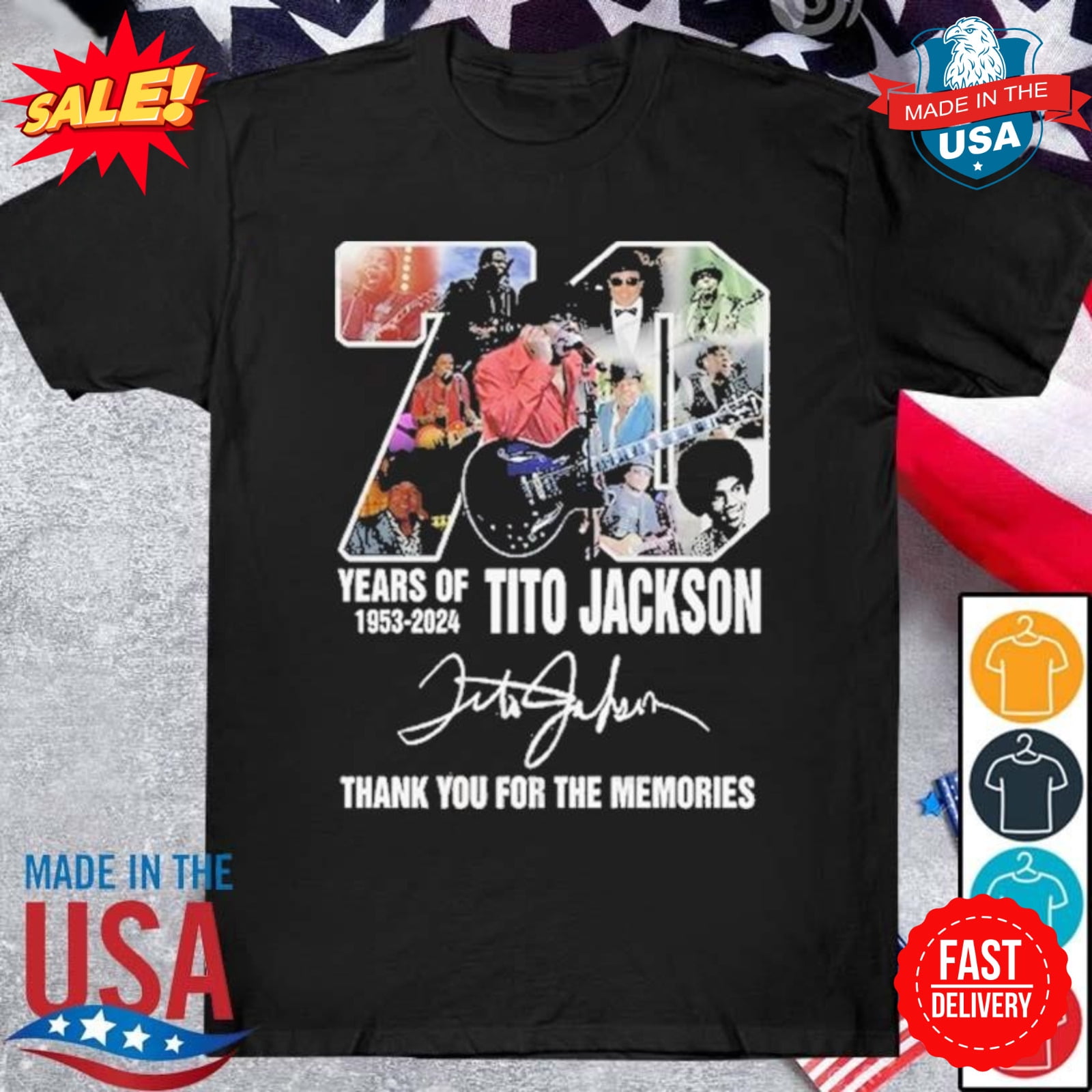 Awesome 70 Years Of 1953-2024 Tito Jackson Thank You For The Memories T ...