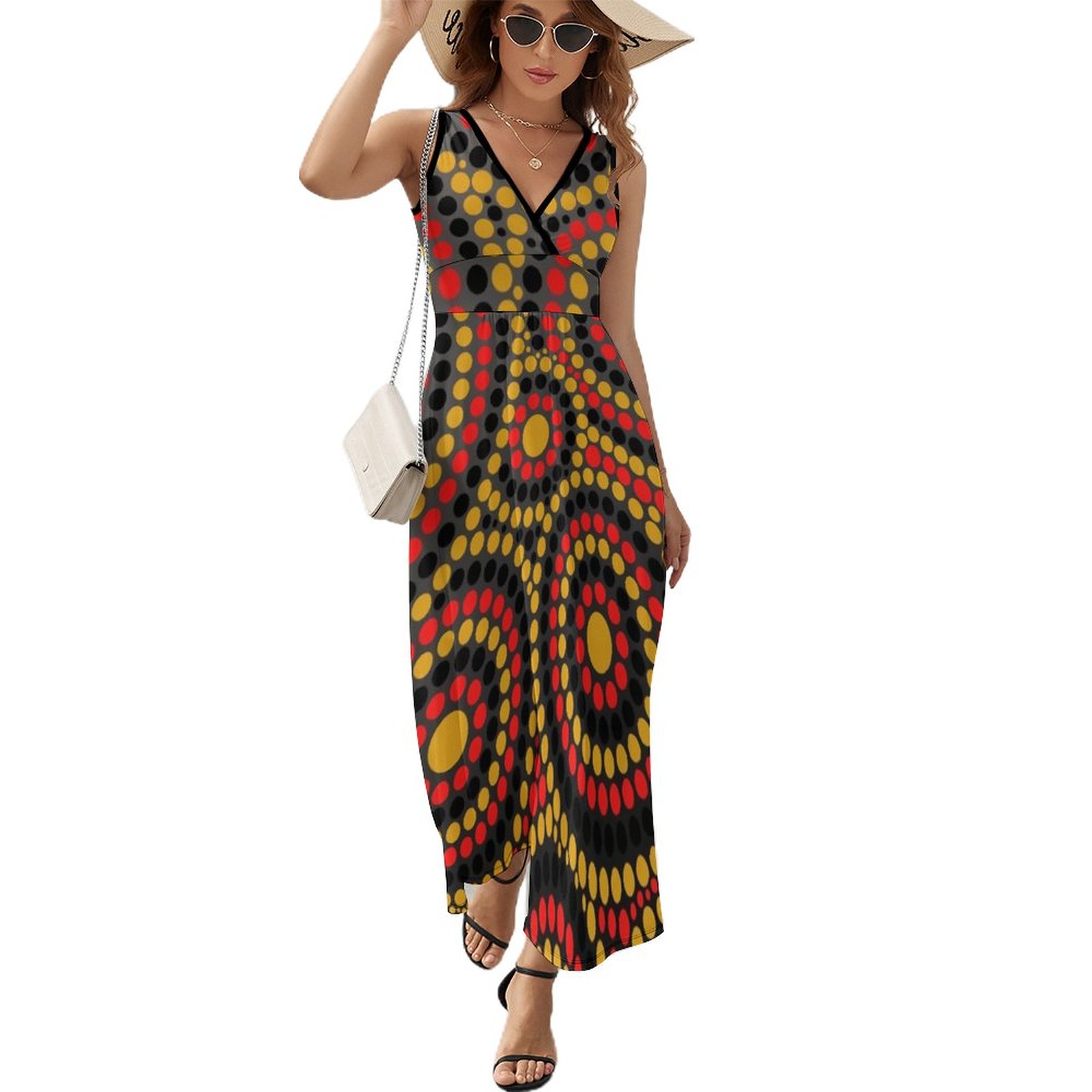 Awesome Aboriginal Dot Art Sleeveless Dress Woman clothes prom dresses ...